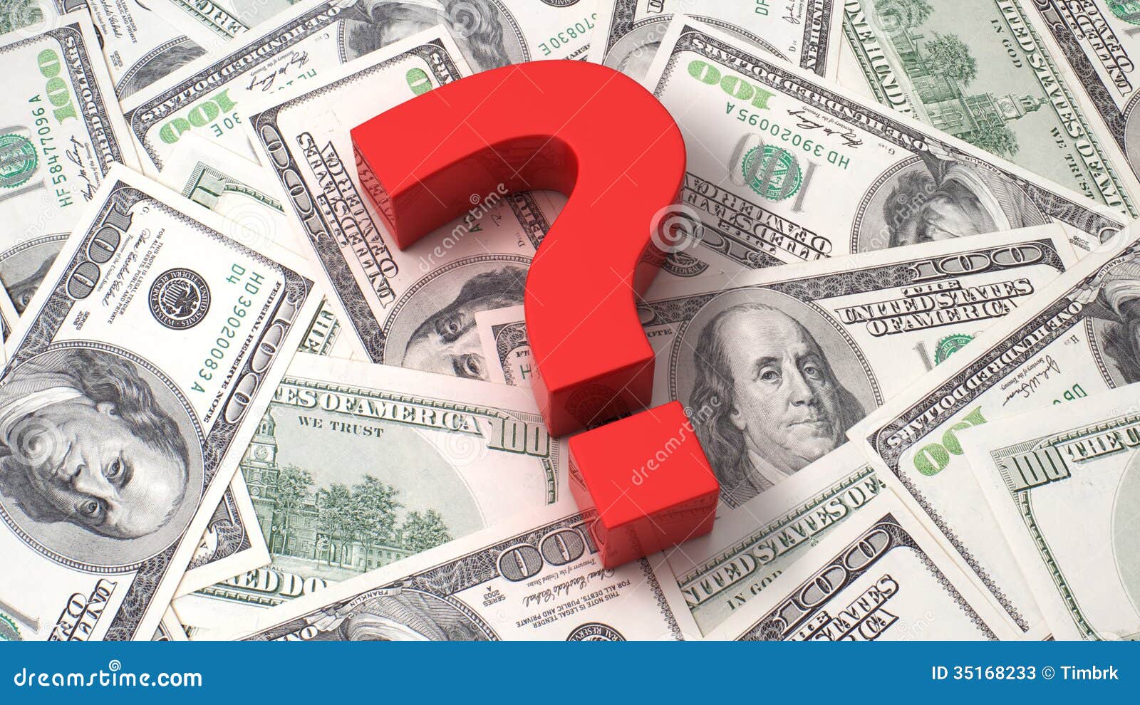 Question Mark On The Dollar Background Stock Image | CartoonDealer.com ...