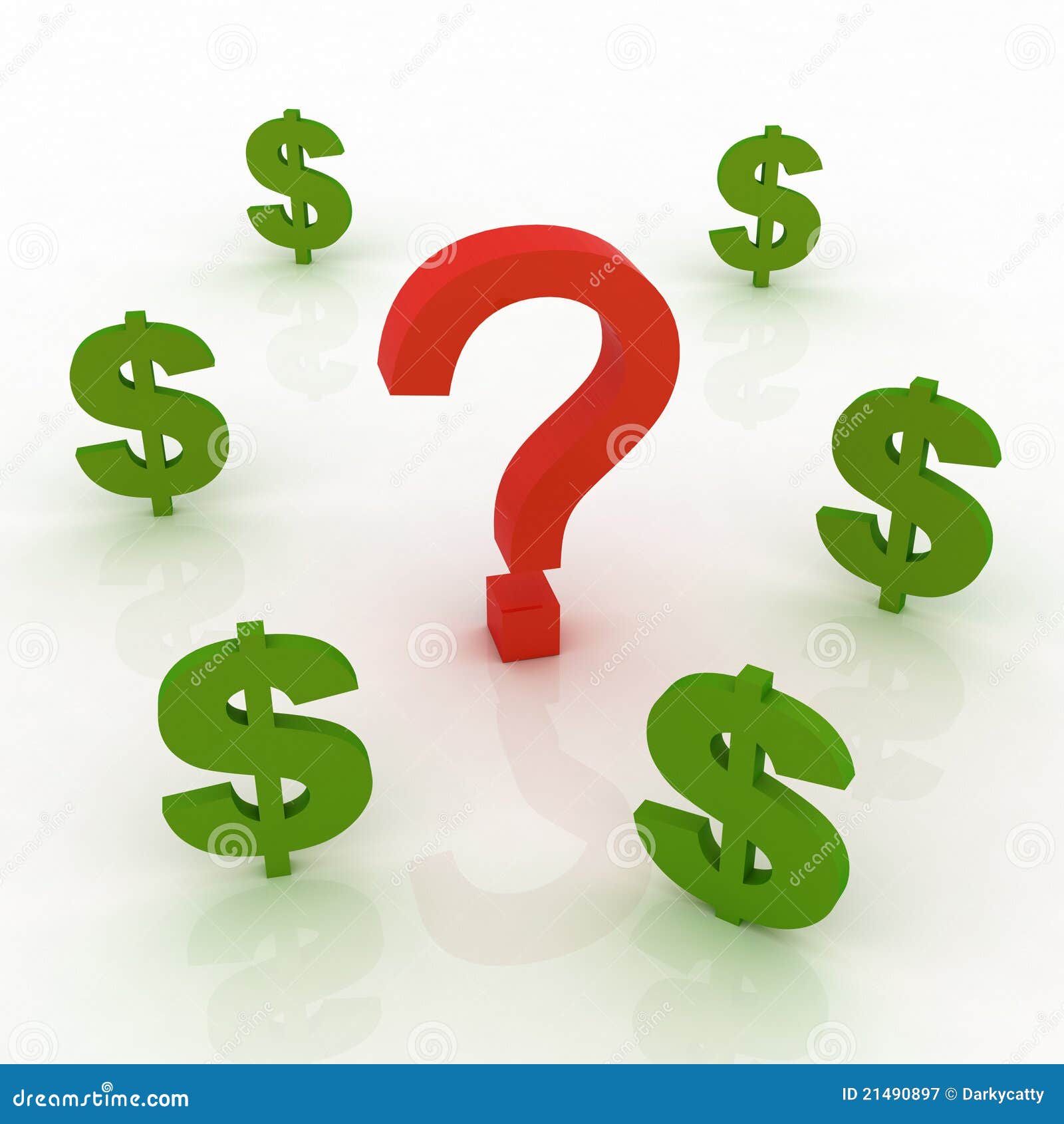 Question Mark And Dollar Signs Stock Image | CartoonDealer.com #21490897