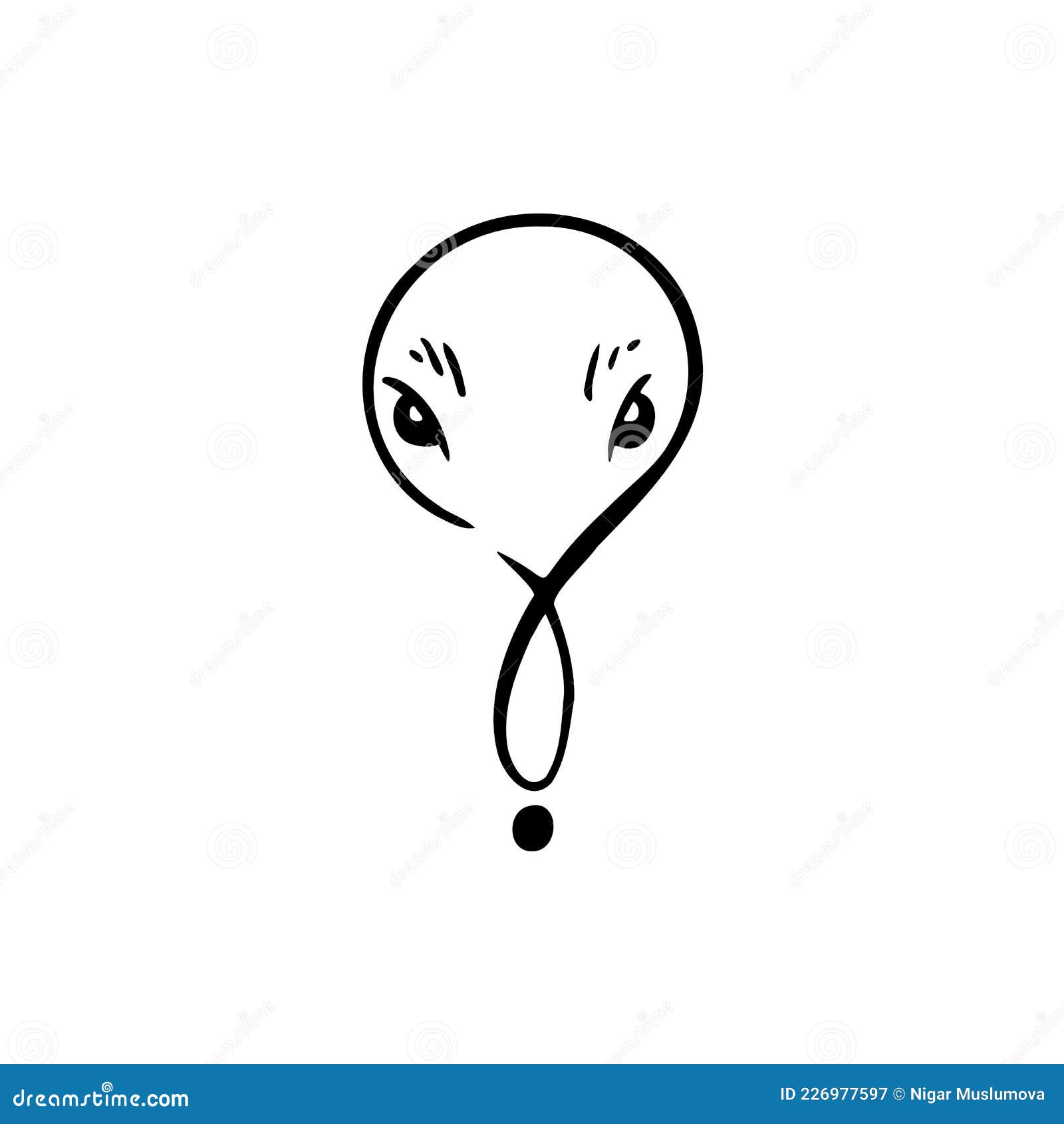 Question Mark Drawing, Bird Vector Illustration Hand Drawn Stock Vector ...