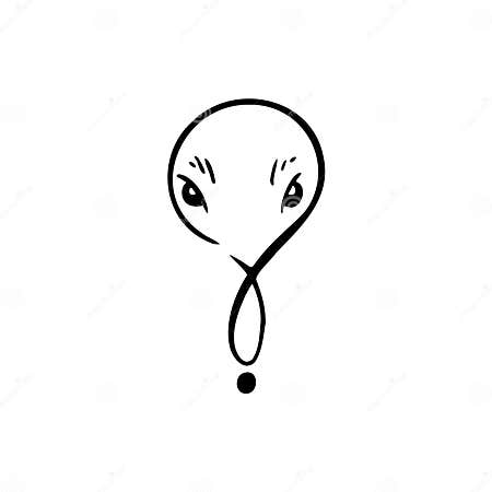 Question Mark Drawing, Bird Vector Illustration Hand Drawn Stock Vector ...