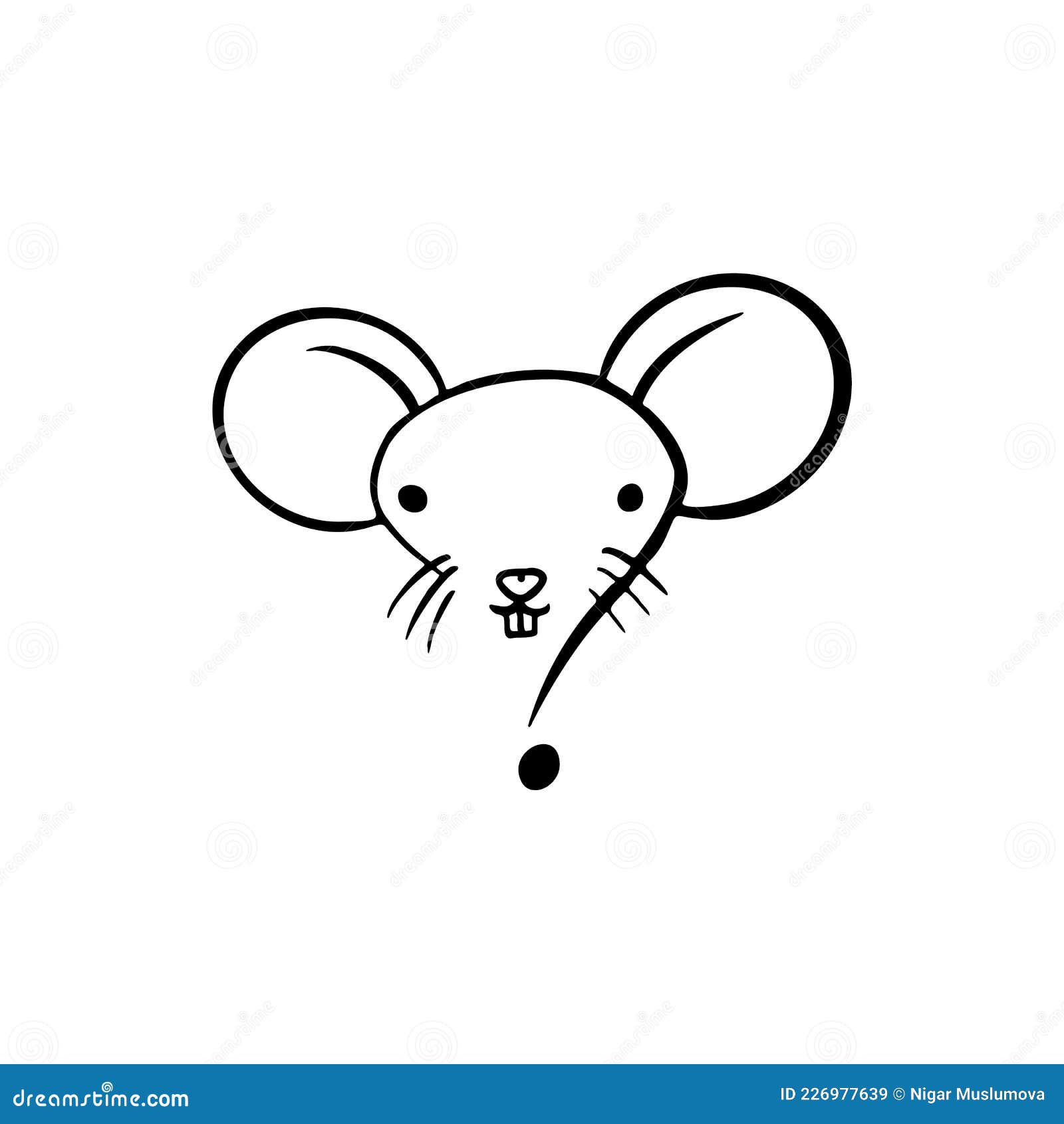 Question Mark Drawing, Mouse, Animal Vector Illustration Hand Drawn ...