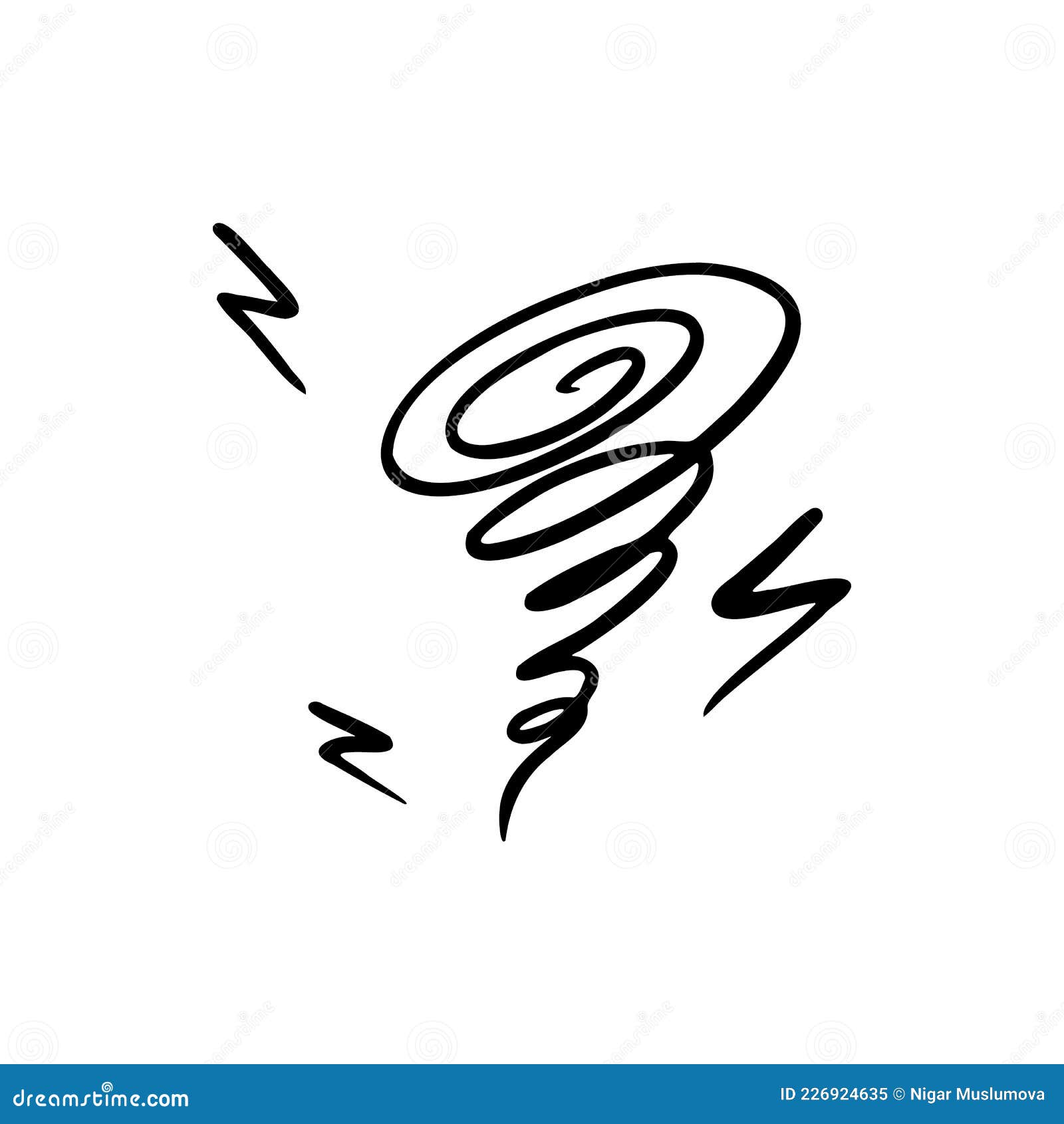 Question Mark Drawing, Thunderstorm, Hurricane Vector Illustration Hand ...