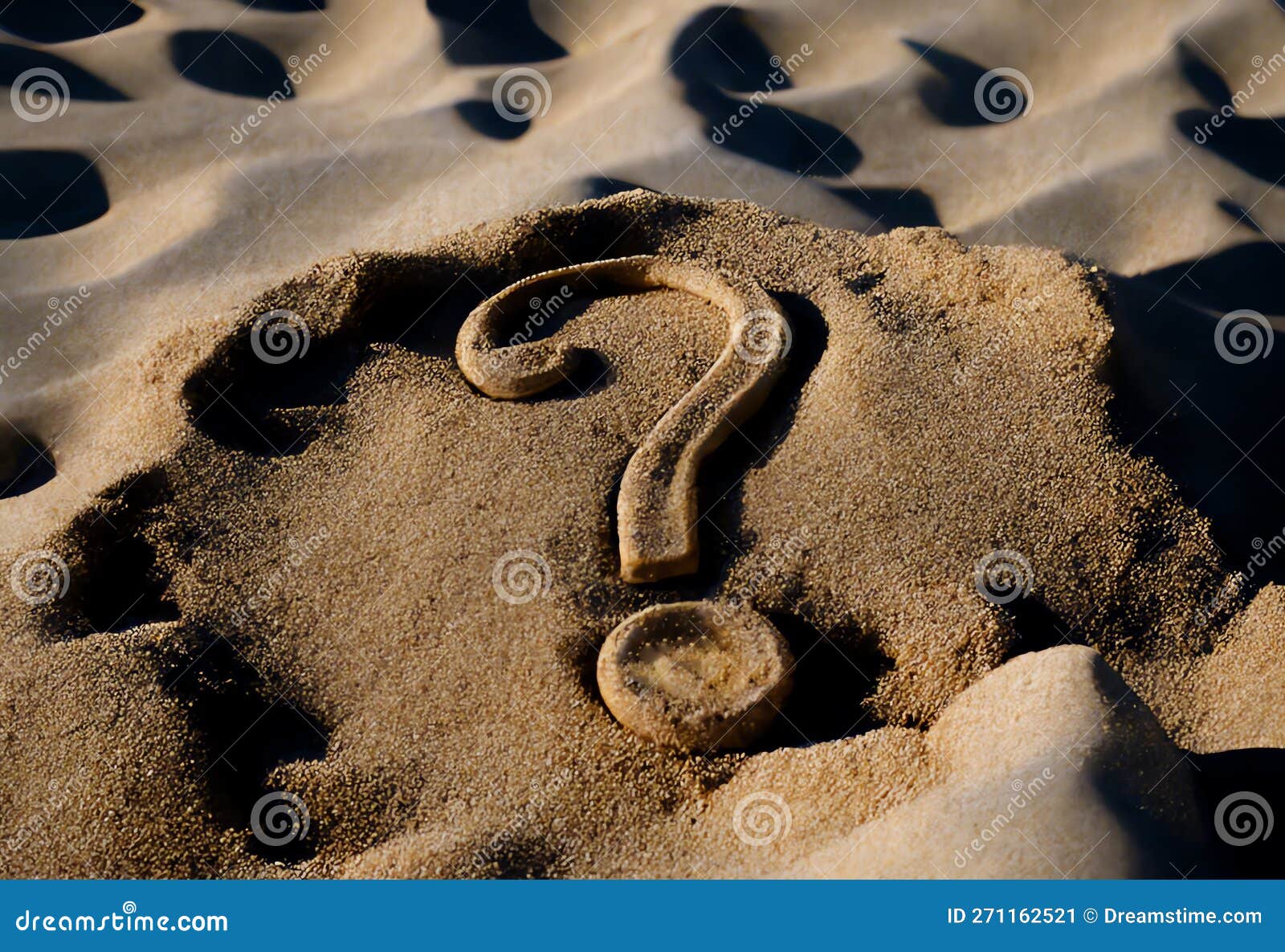 A Question Mark Drawn in the Sand at the Beach Stock Illustration ...