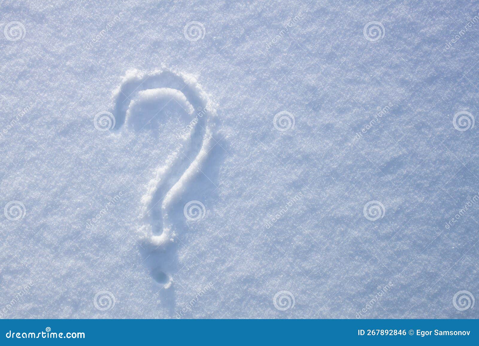 A Question Mark is Drawn on the Snow Stock Photo - Image of nature ...