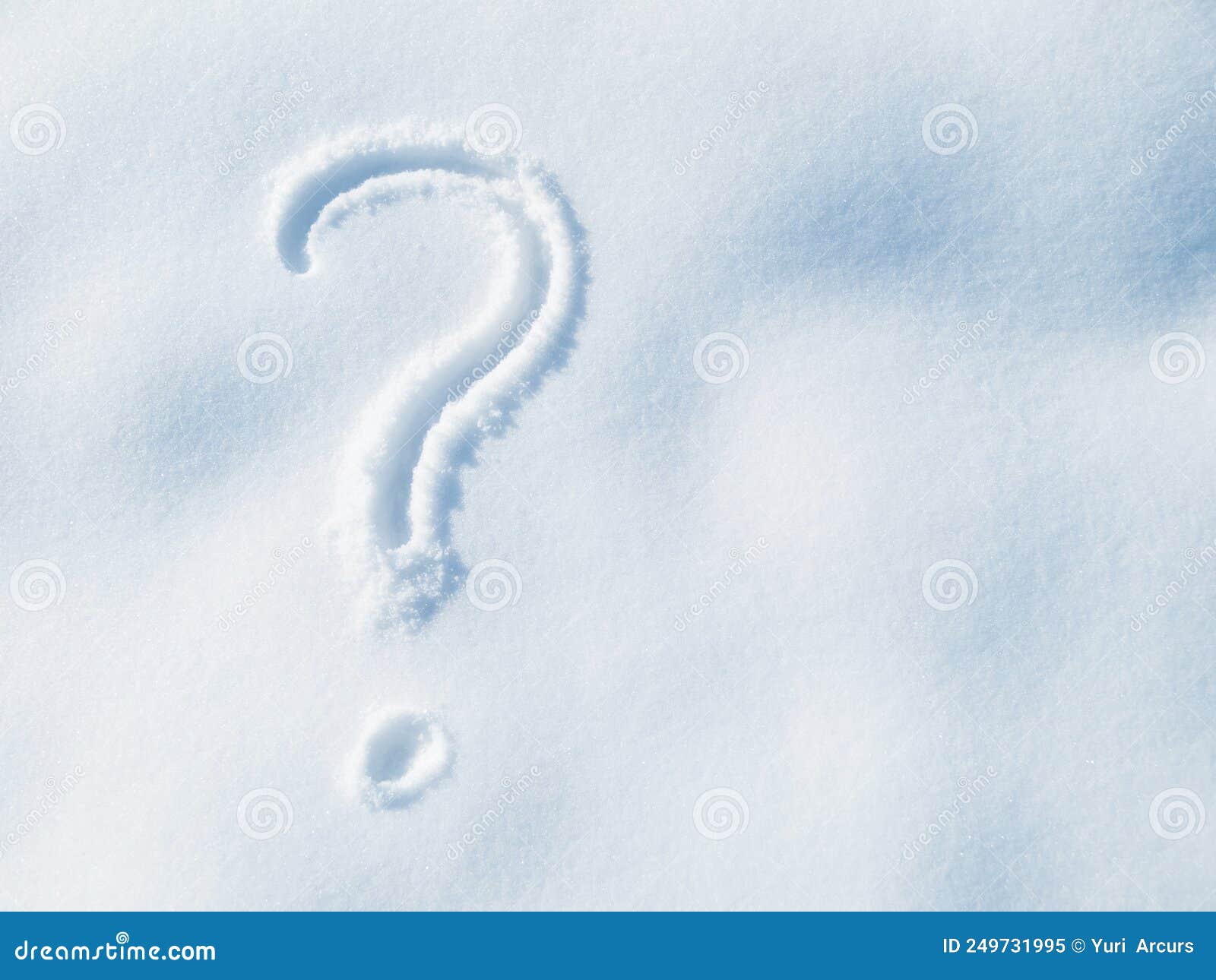 Winter Thoughts. a Question Mark Drawn in the Snow. Stock Image - Image ...