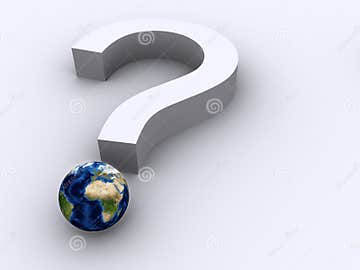 Question mark and Earth stock illustration. Illustration of earth - 6668479