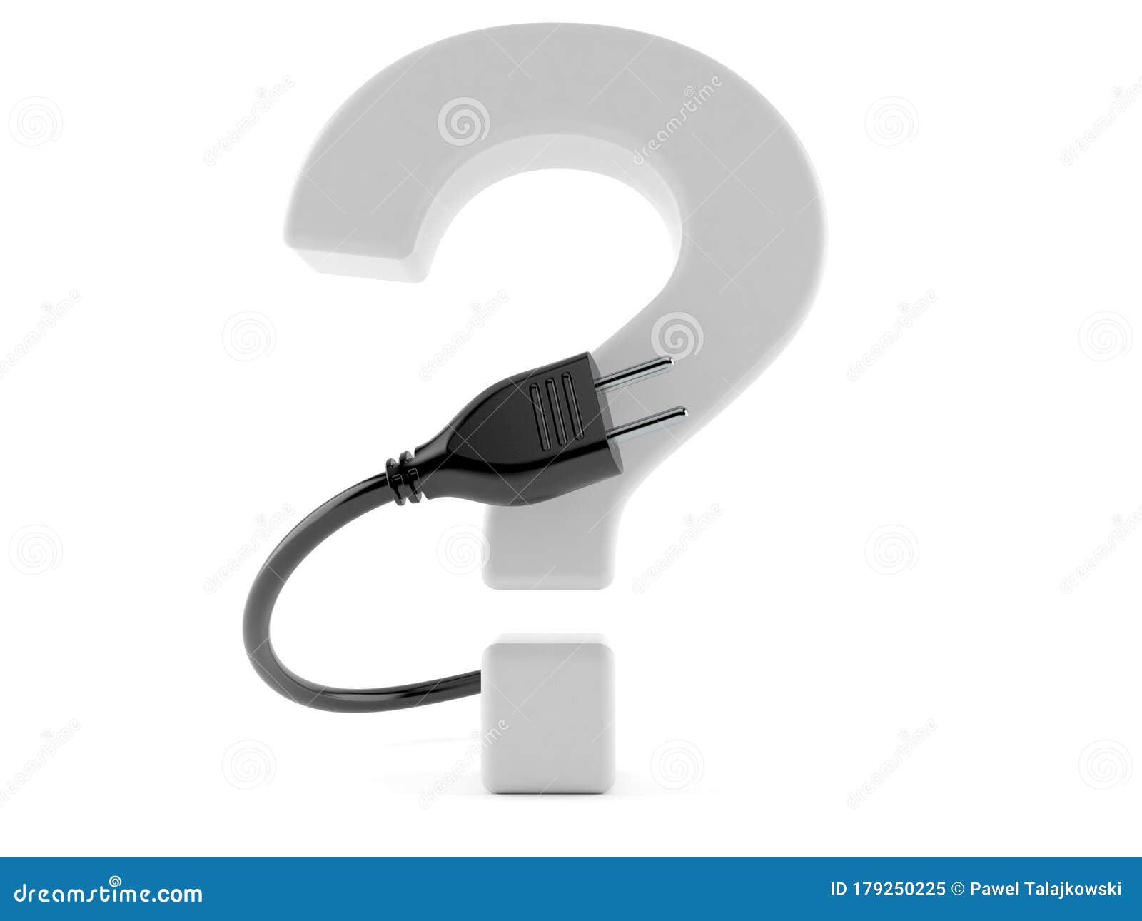 Question Mark with Electric Plug Stock Illustration - Illustration of ...