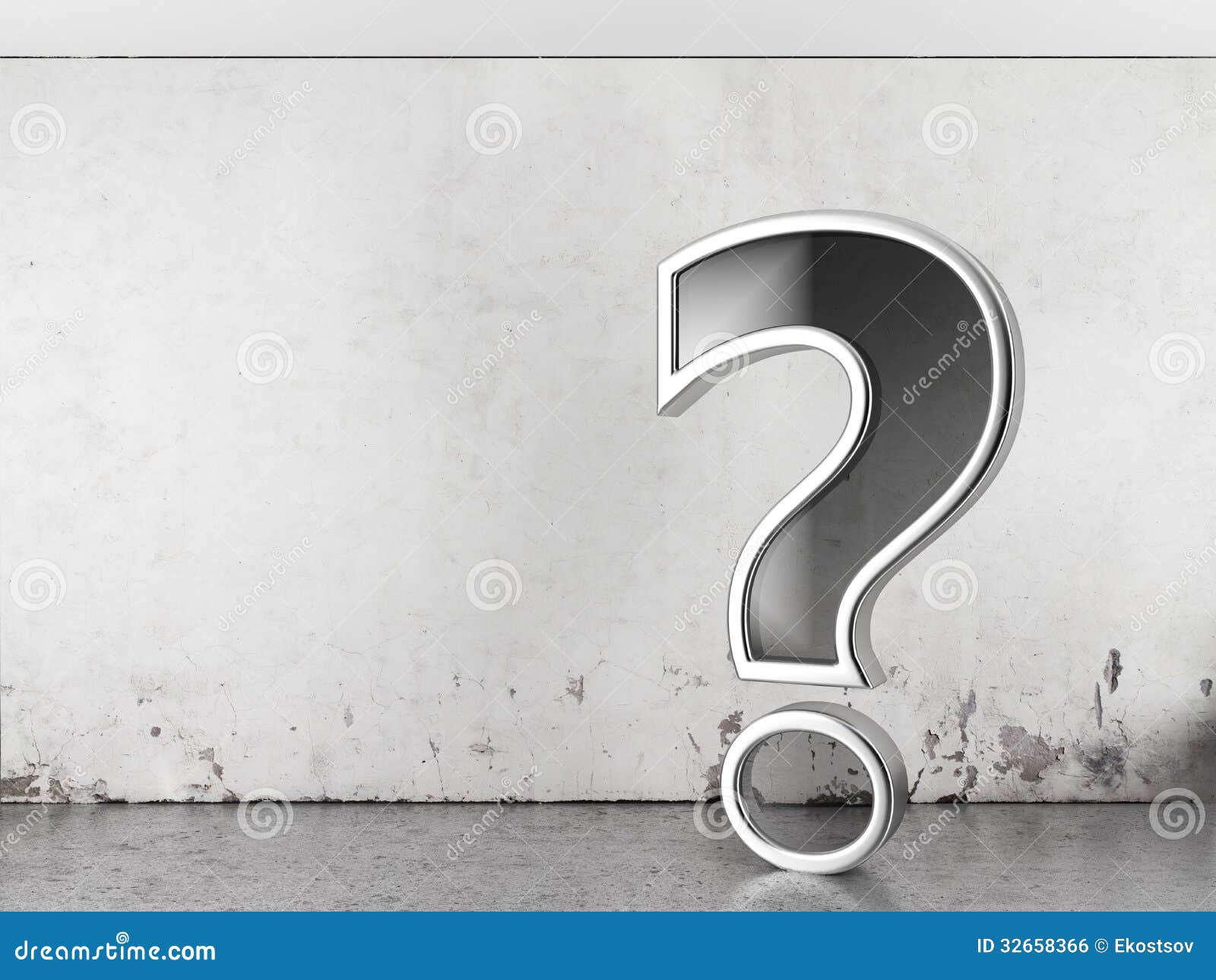 Question Mark in a Empty Room Stock Illustration - Illustration of ...