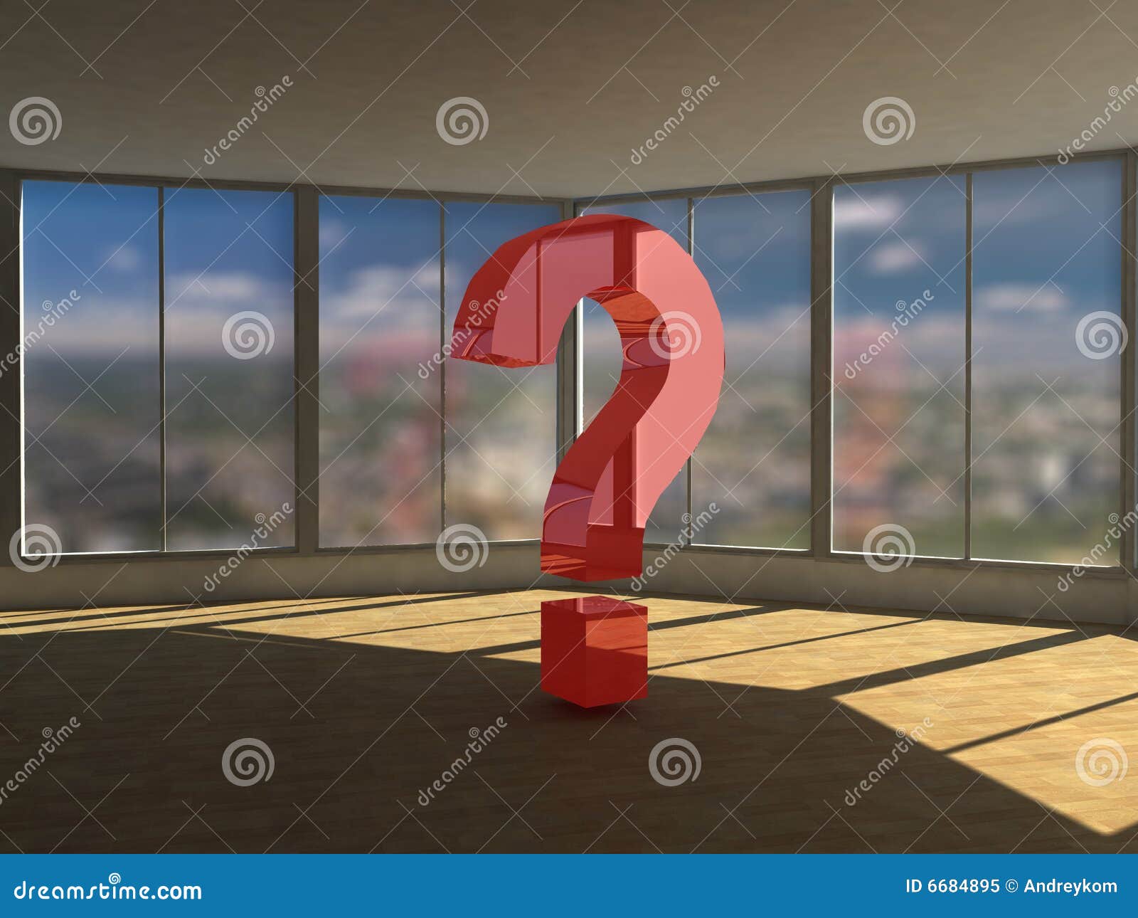 Question mark in empy room stock image. Image of sunny - 6684895