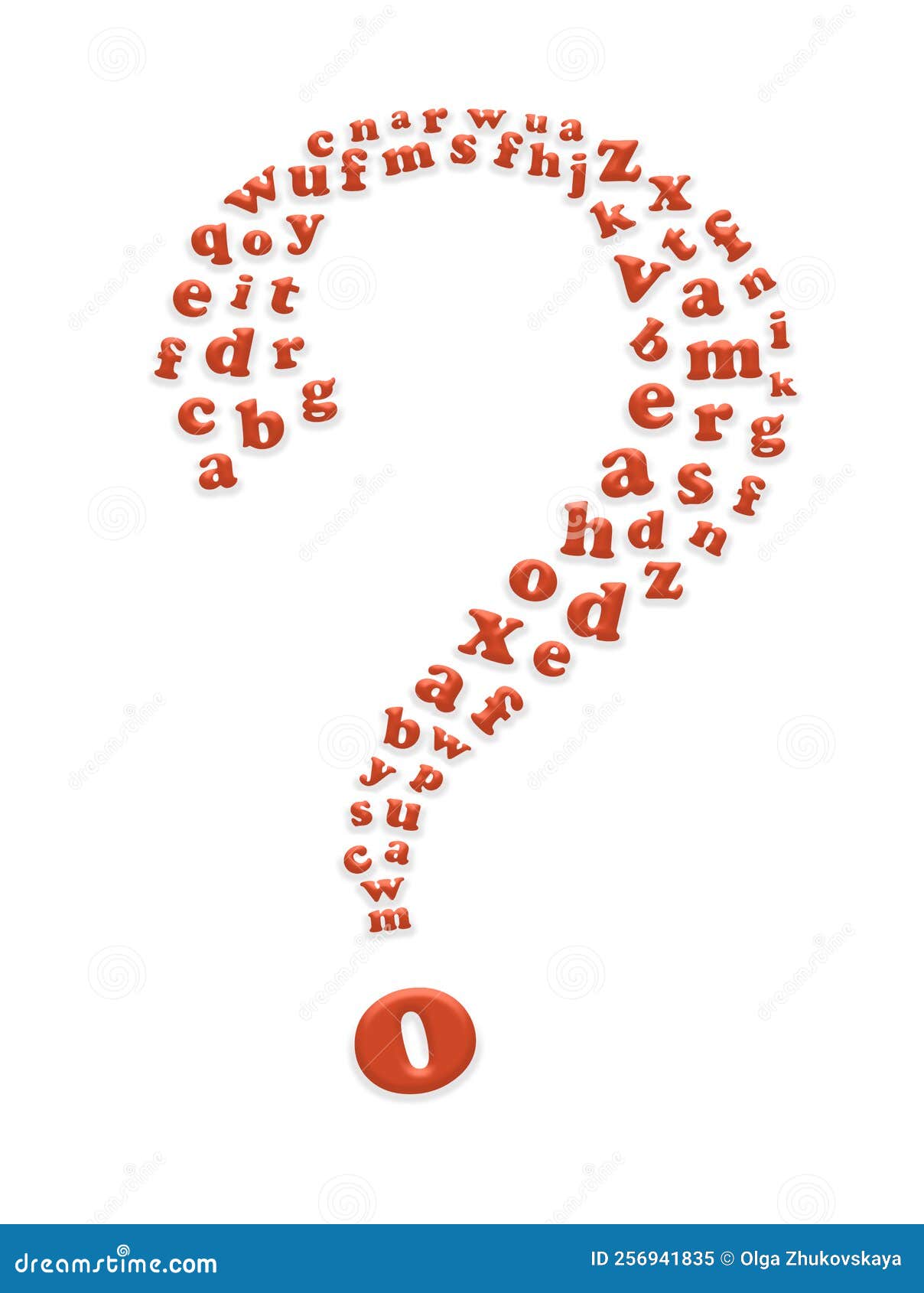 Question Mark from the English Alphabet on White Stock Illustration ...
