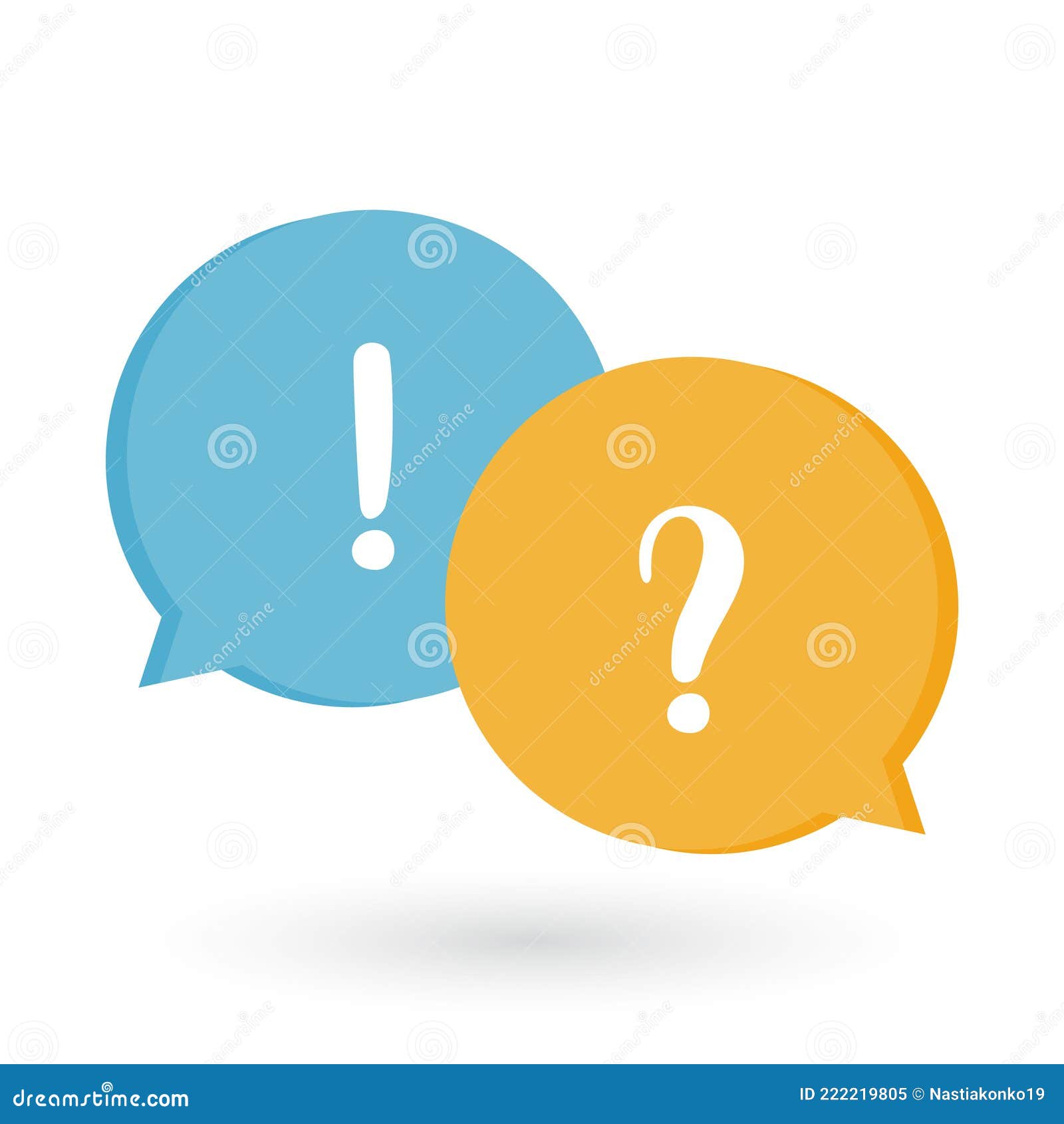 Question Mark and Exclamation Mark Icon. Online Communication and ...