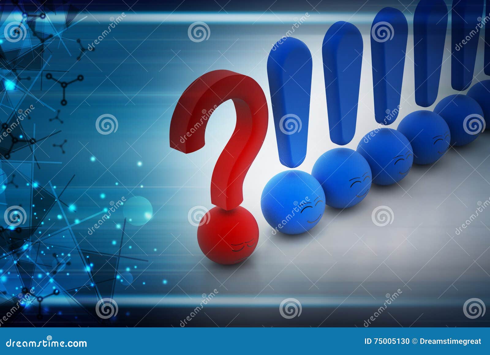 Question Mark and Exclamation Mark Row Stock Illustration ...