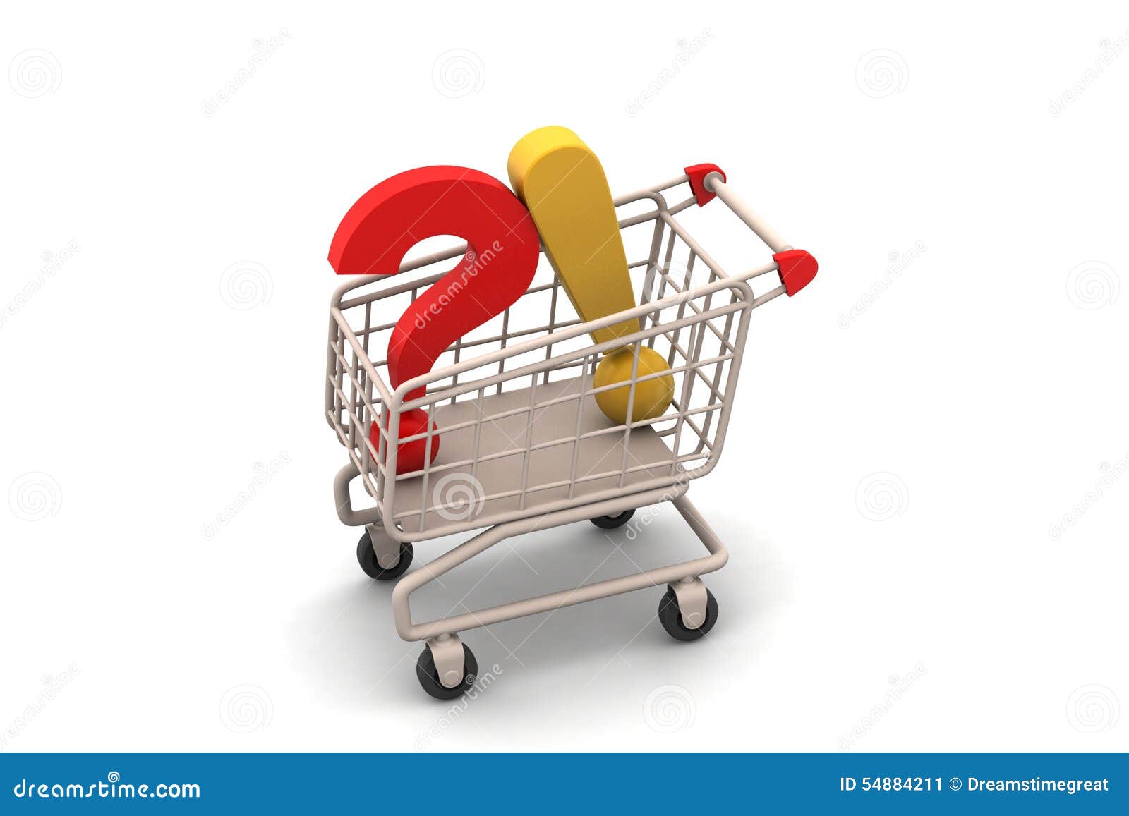 Question Mark with Exclamation Mark with Shopping Cart Stock ...
