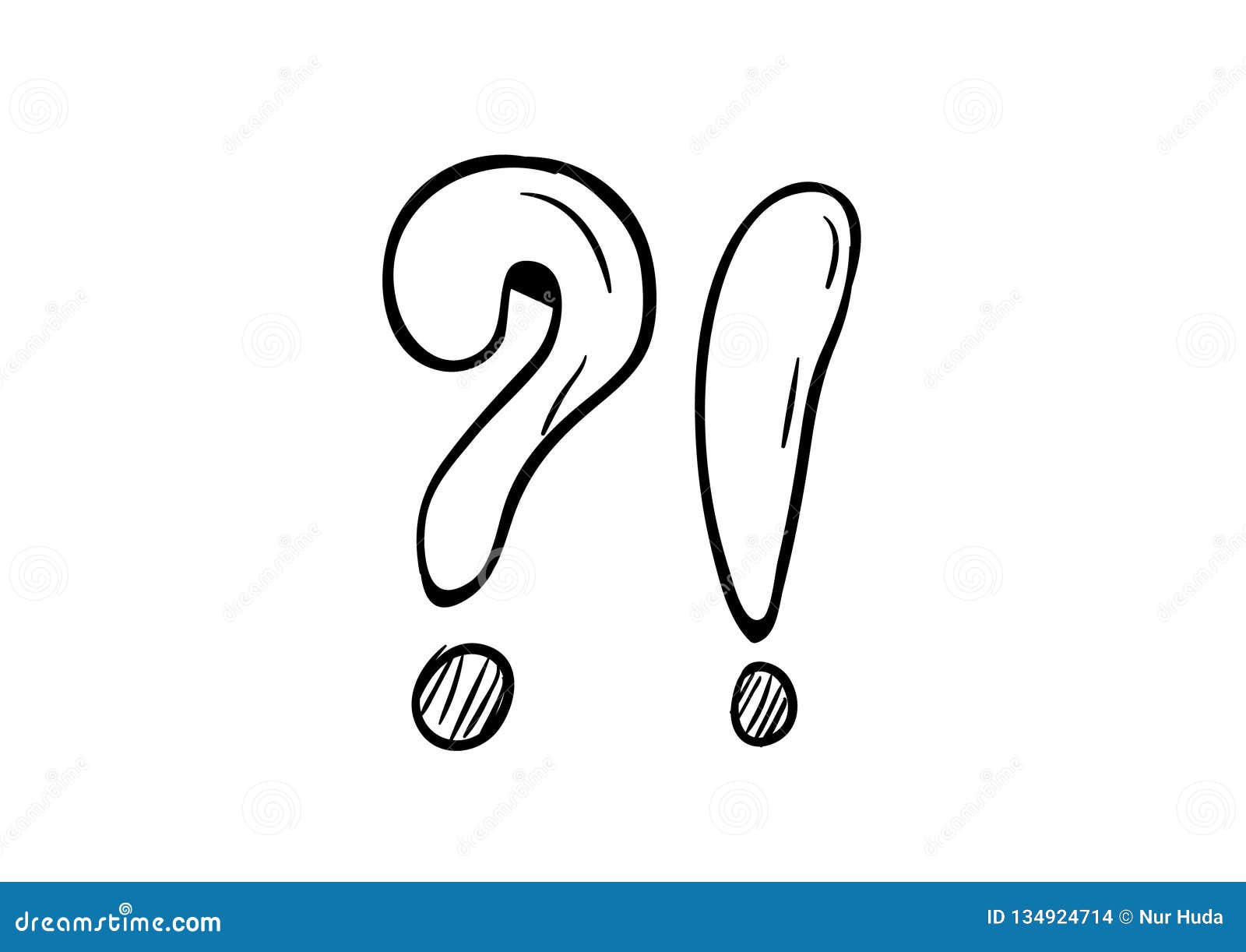 Question Mark and Exclamation Point Doodle Stock Illustration ... Question Mark and Exclamation Point Doodle Stock Illustration ...