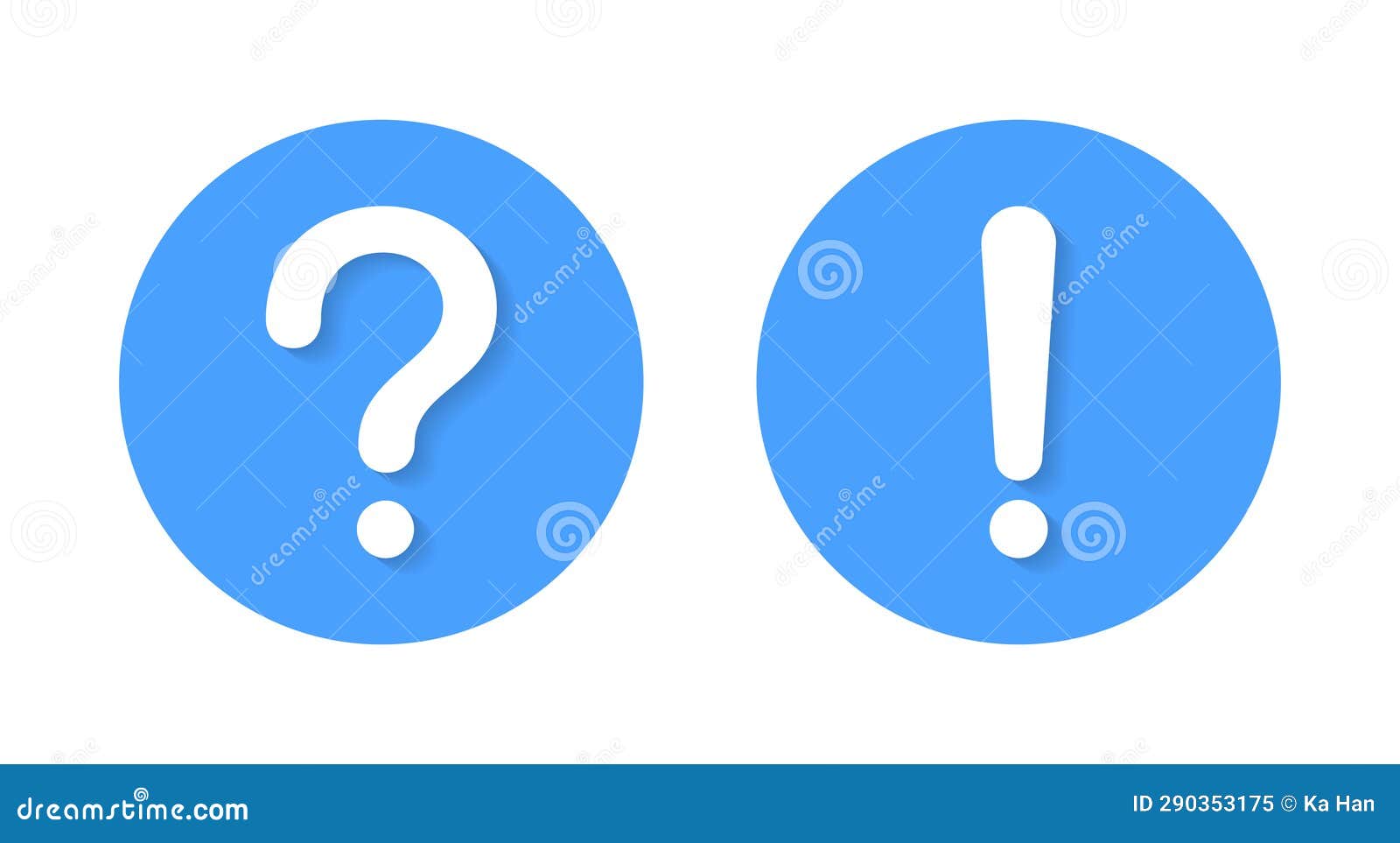 Question Mark and Exclamation Point Icon Vector in Flat Style Stock ...