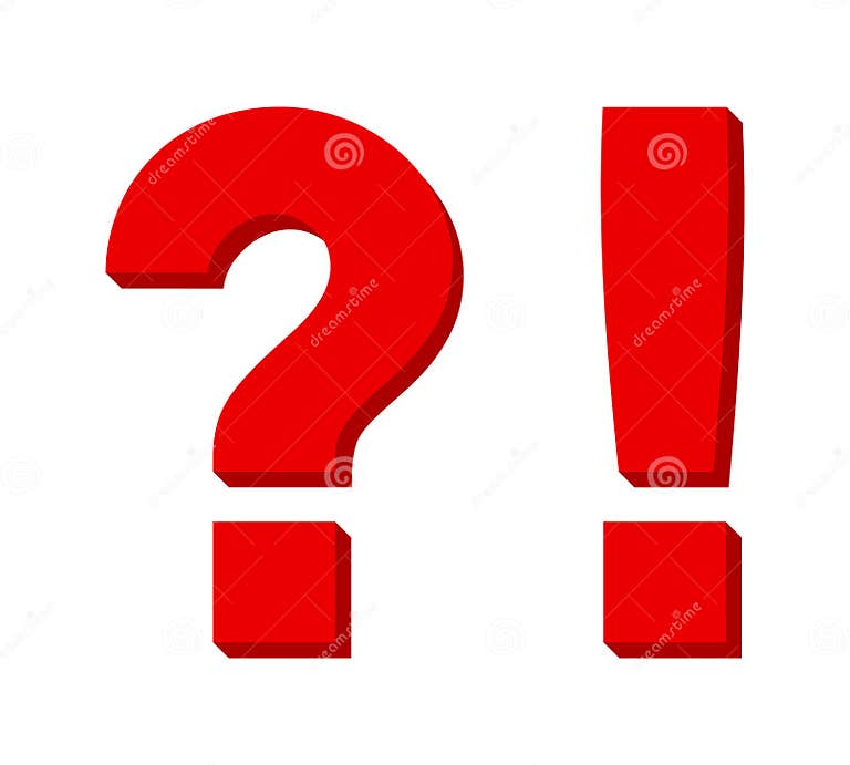 Question Mark and Exclamation Point Stock Vector - Illustration of ...