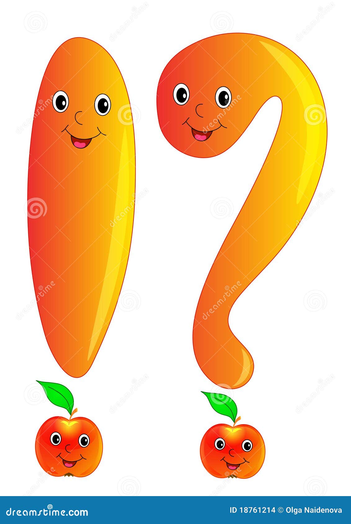 Question Mark and Exclamitory with Smile Stock Vector - Illustration of ...