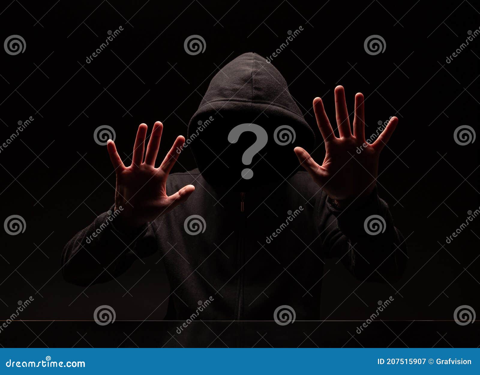 Question mark face stock image. Image of hands, male - 207515907