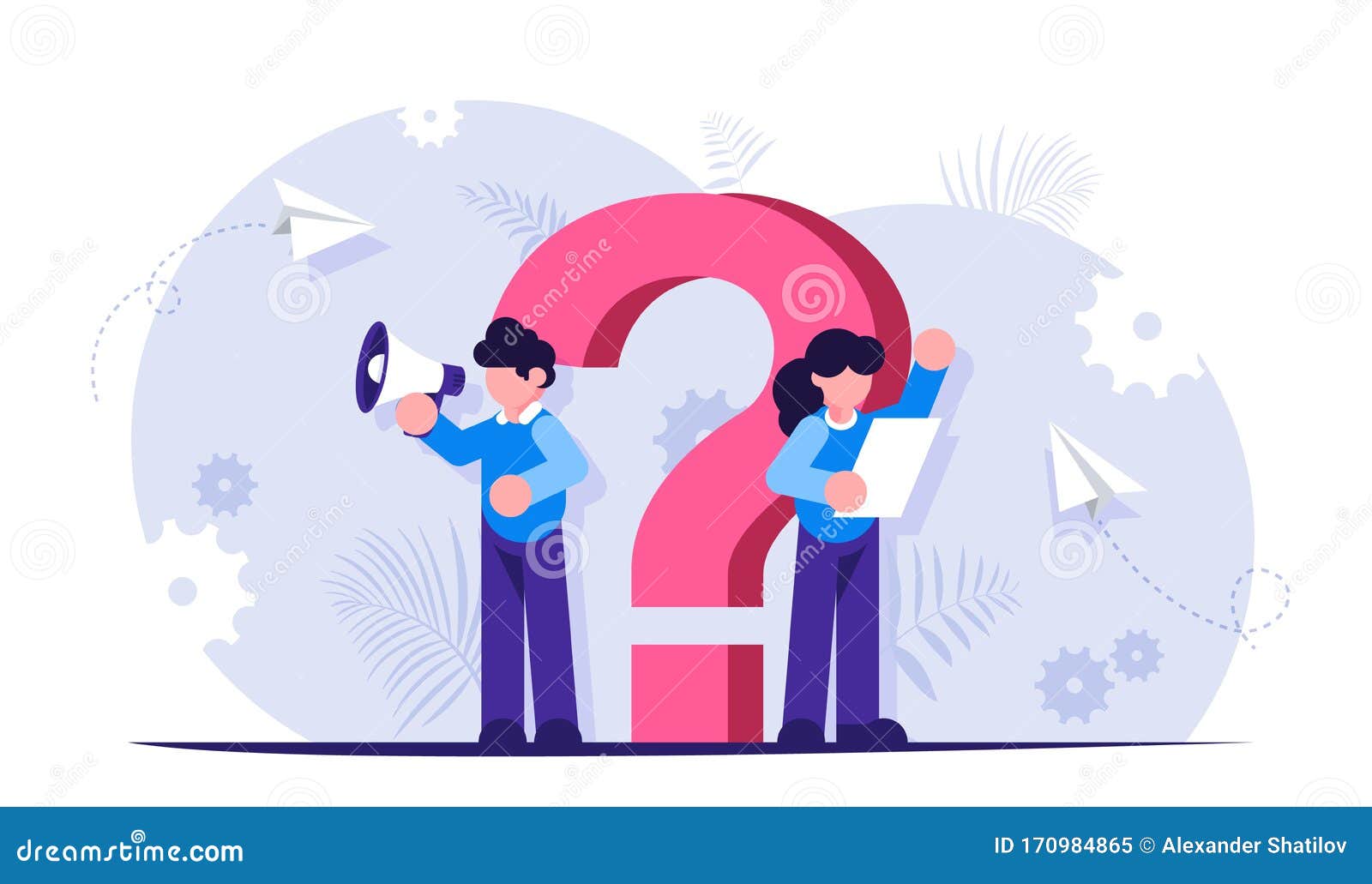 Question Mark. FAQ Concept. Support Staff Will Help Answer Your ...