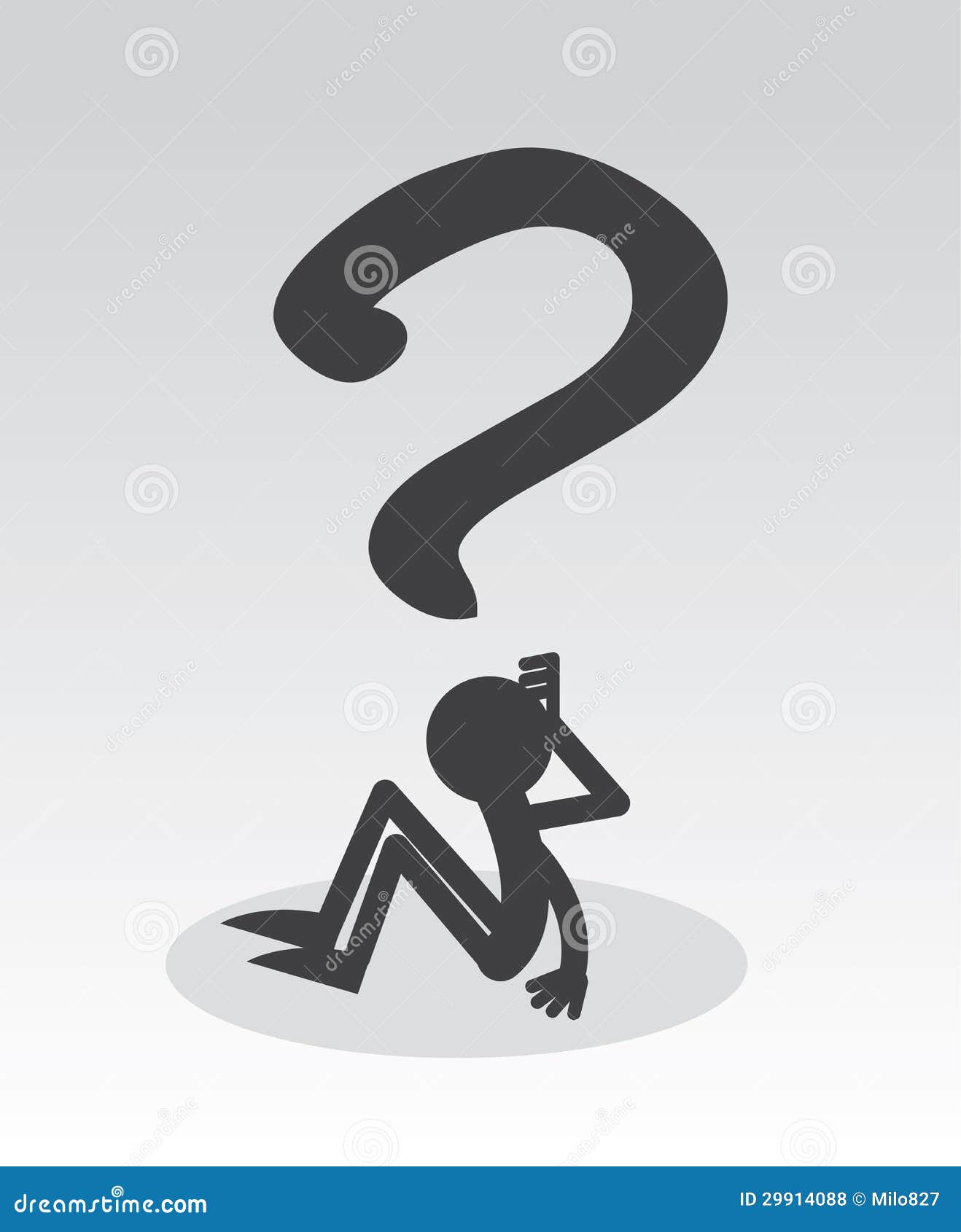 Question FIgure stock vector. Illustration of stressed - 29914088