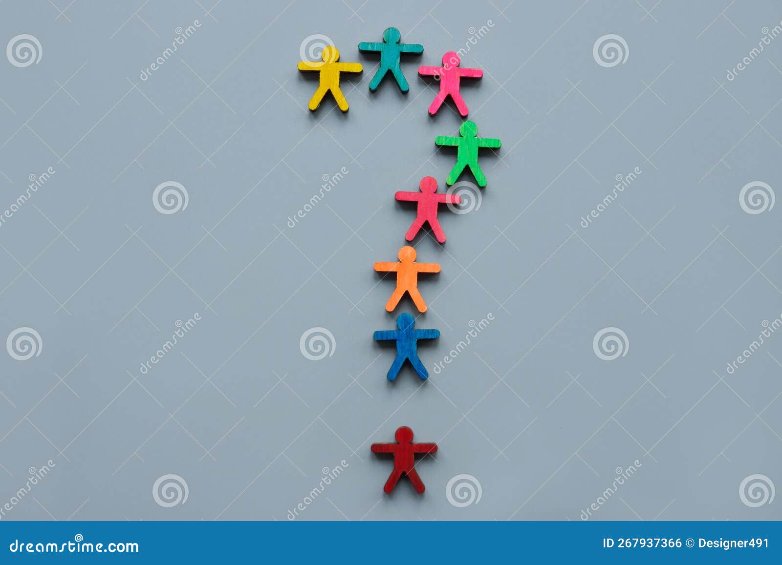 Question Mark from Figurines As Concept of Diversity Issues. Stock ...