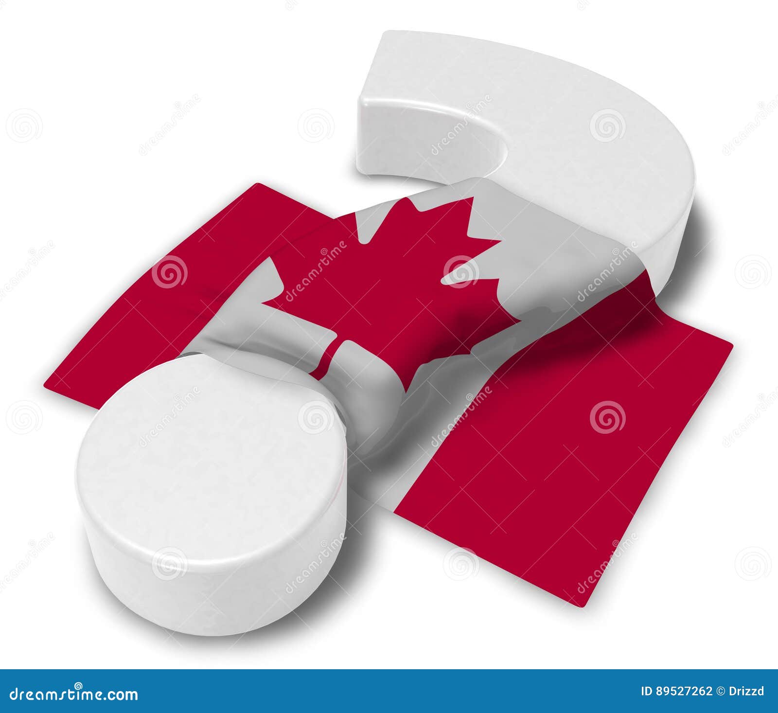 Question Mark and Flag of Canada Stock Illustration - Illustration of ...