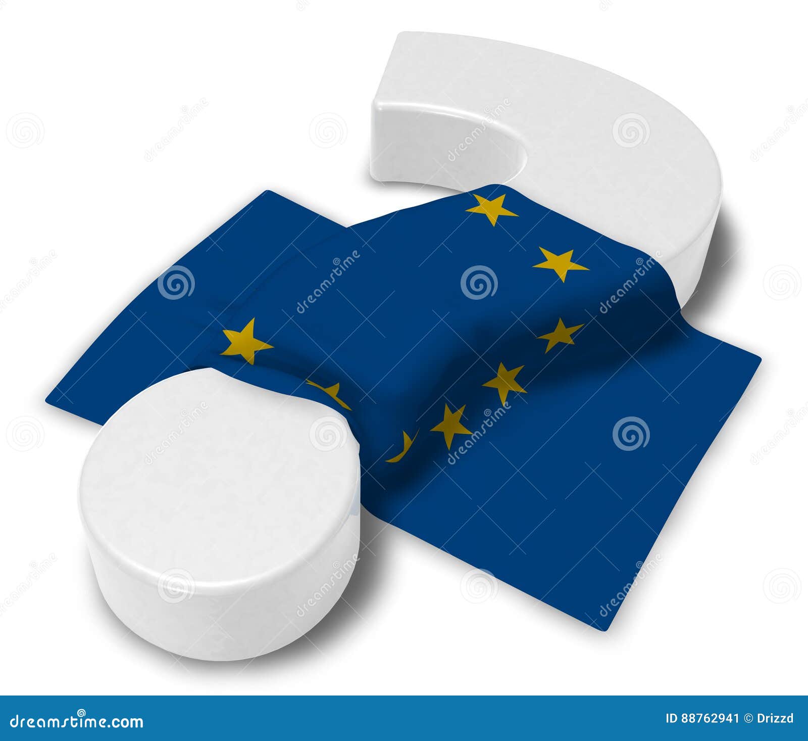 Question Mark and Flag of the European Union Stock Illustration ...