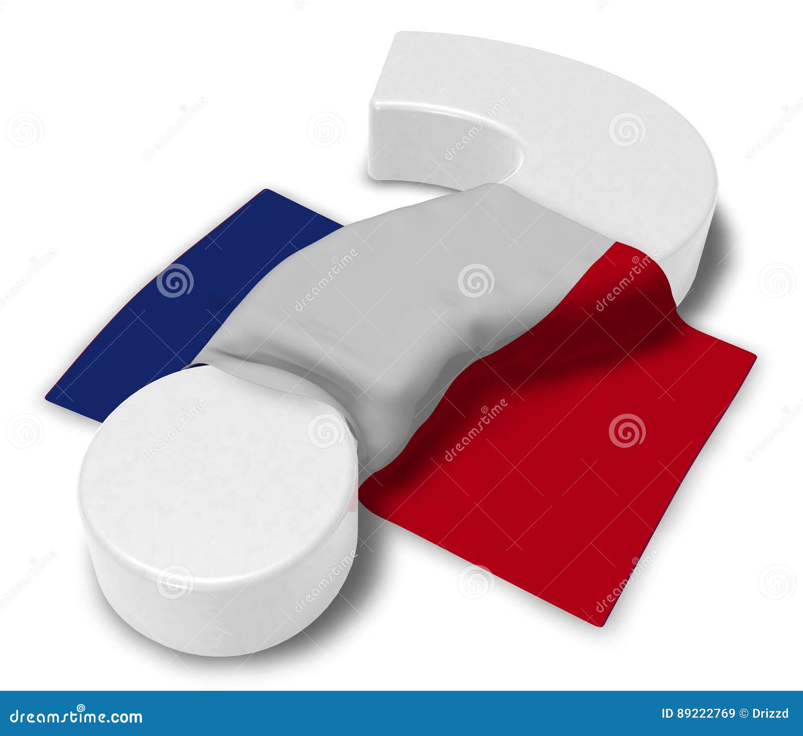 Question Mark and Flag of France Stock Illustration - Illustration of ...