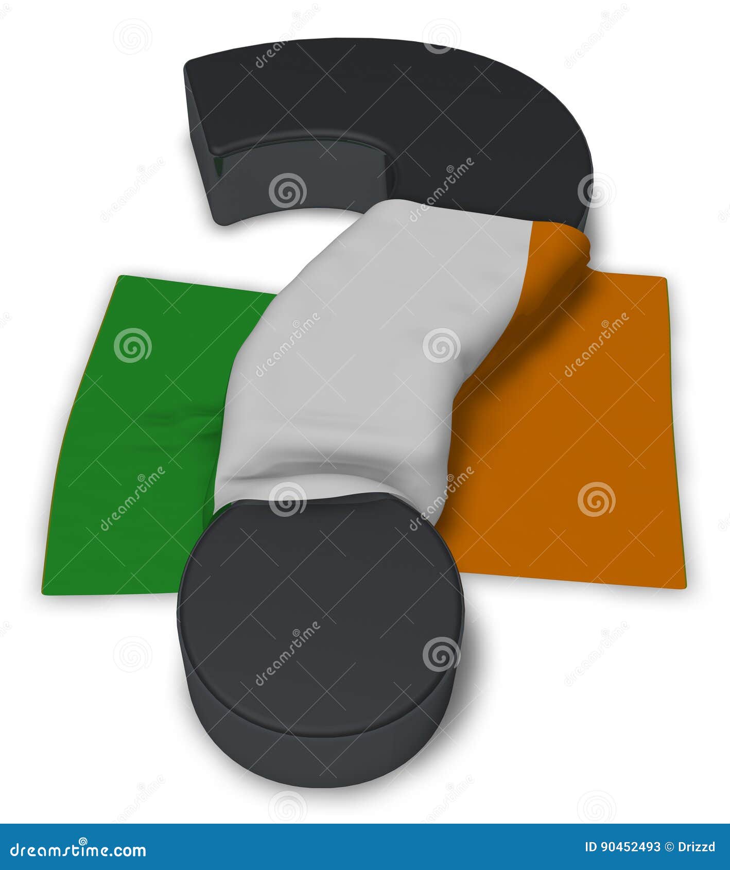 Question Mark and Flag of Ireland Stock Illustration - Illustration of ...