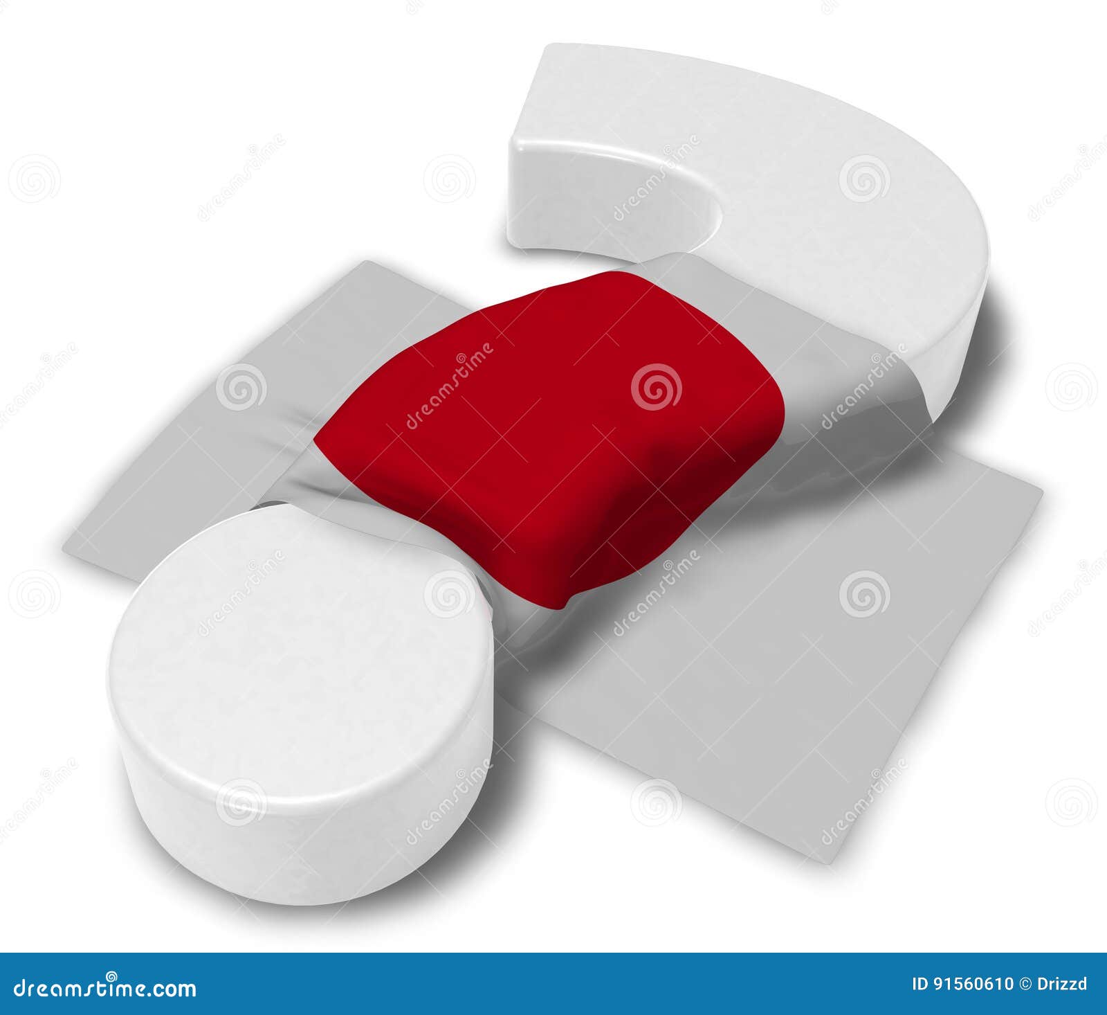 Question Mark and Flag of Japan Stock Illustration - Illustration of ...