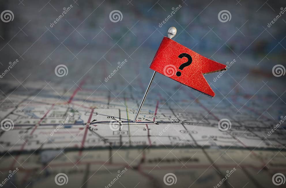 Question Mark Flag on a Map Stock Photo - Image of flag, hidden: 84446956