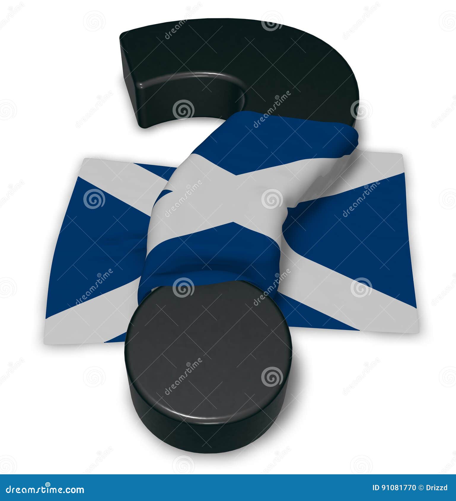 Question Mark and Flag of Scotland Stock Illustration - Illustration of ...