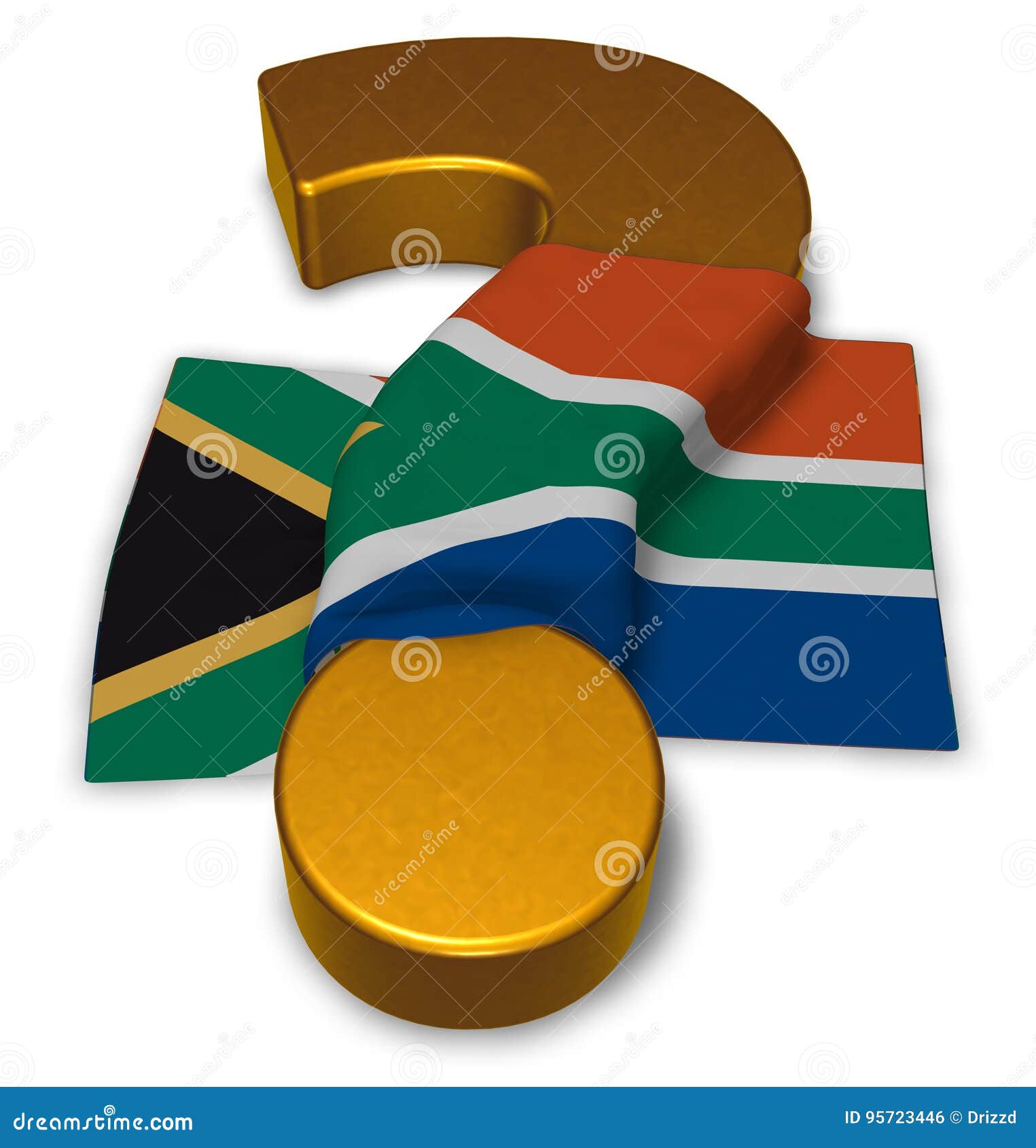 Question Mark and Flag of South Africa Stock Illustration ...