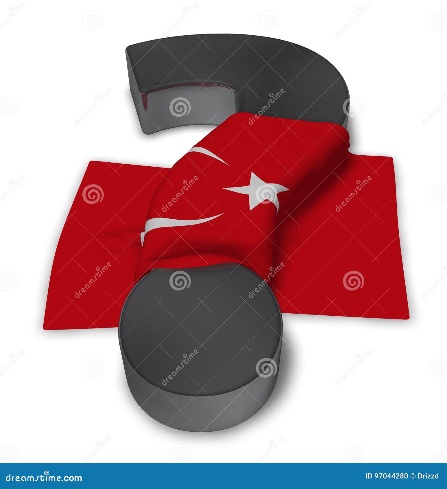 Question Mark and Flag of Turkey Stock Illustration - Illustration of ...
