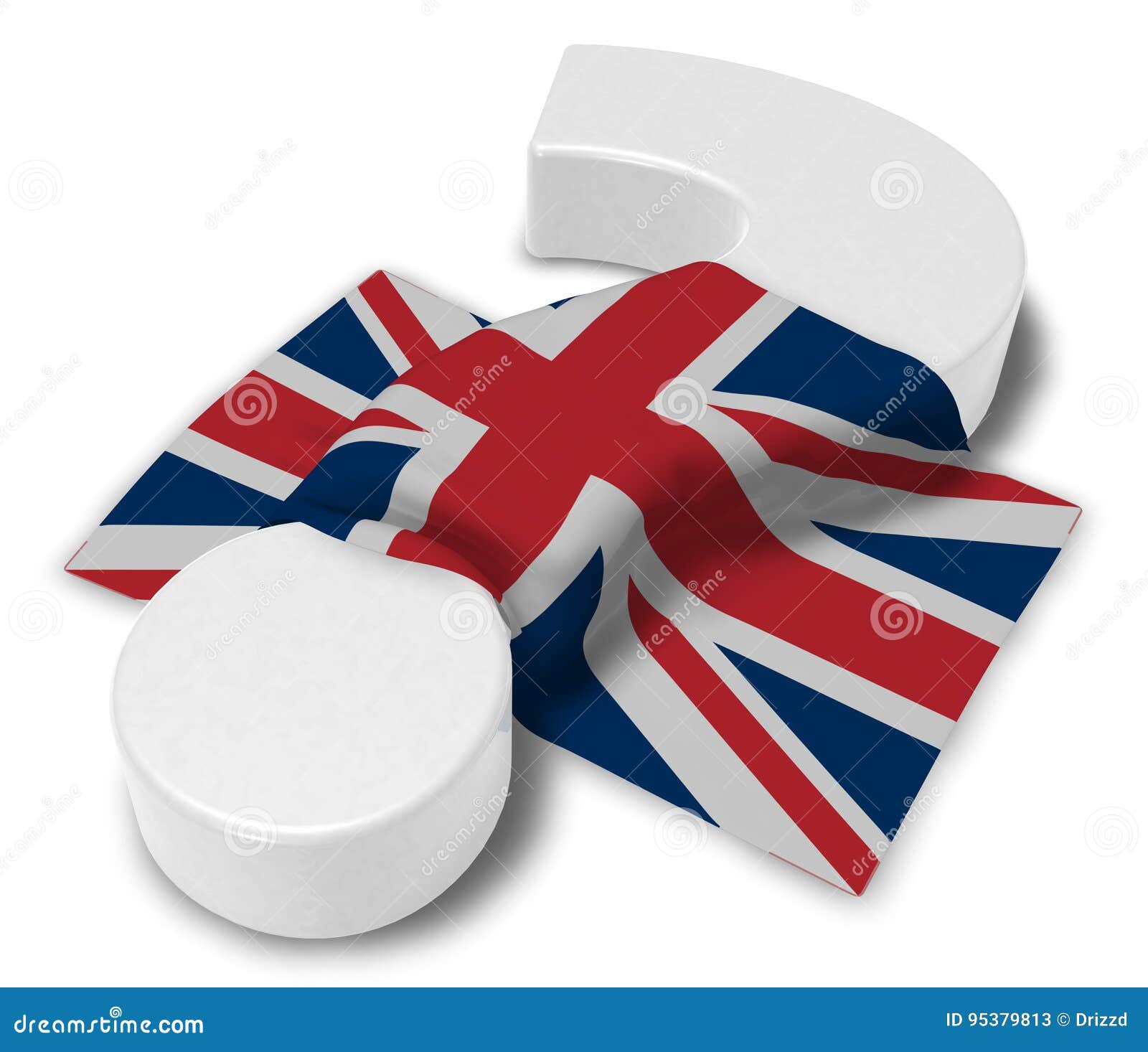 Question Mark and Flag of the Uk Stock Illustration - Illustration of ...