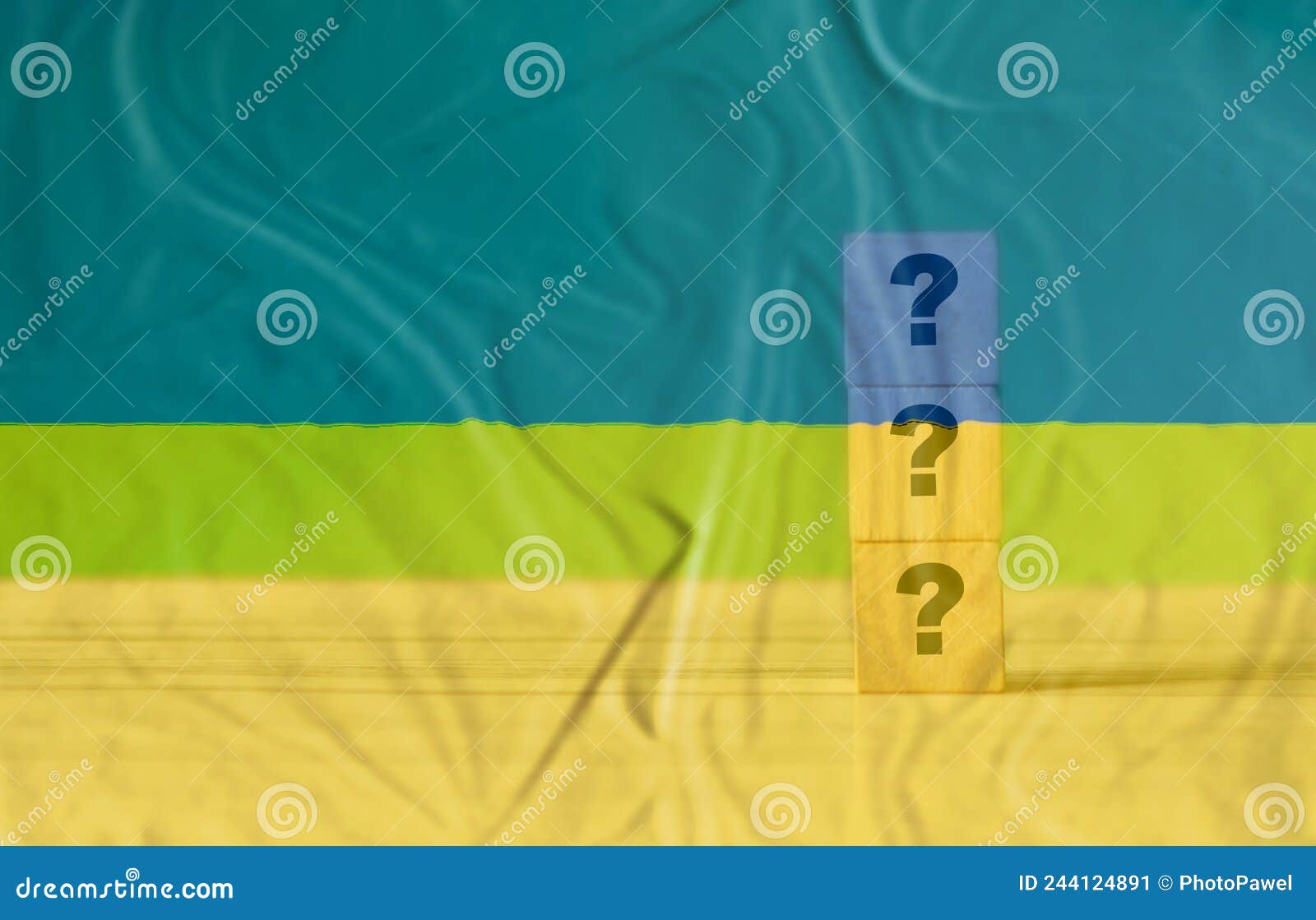 The Question Mark and the Flag of Ukraine. the Question is Why There is ...