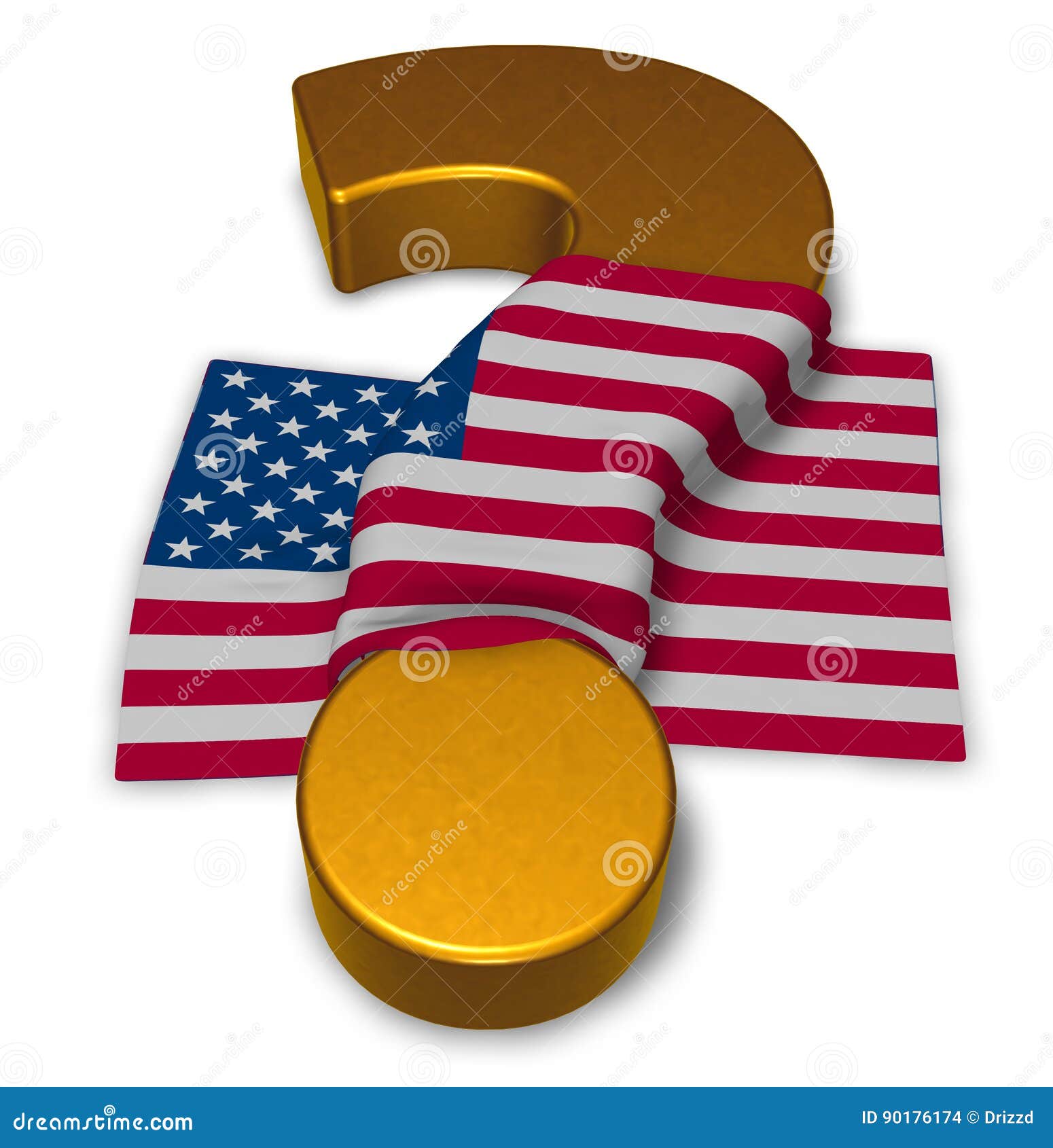 Question Mark and Flag of the Usa Stock Illustration - Illustration of ...