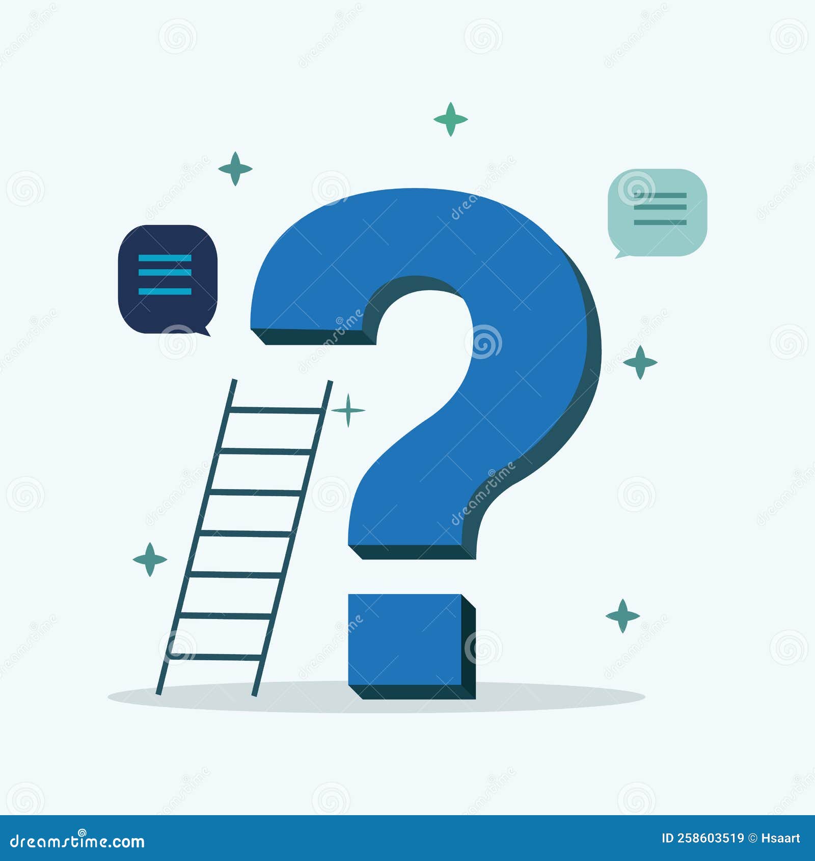 Abstract Modern Question Mark Flat Design Stock Vector - Illustration ...