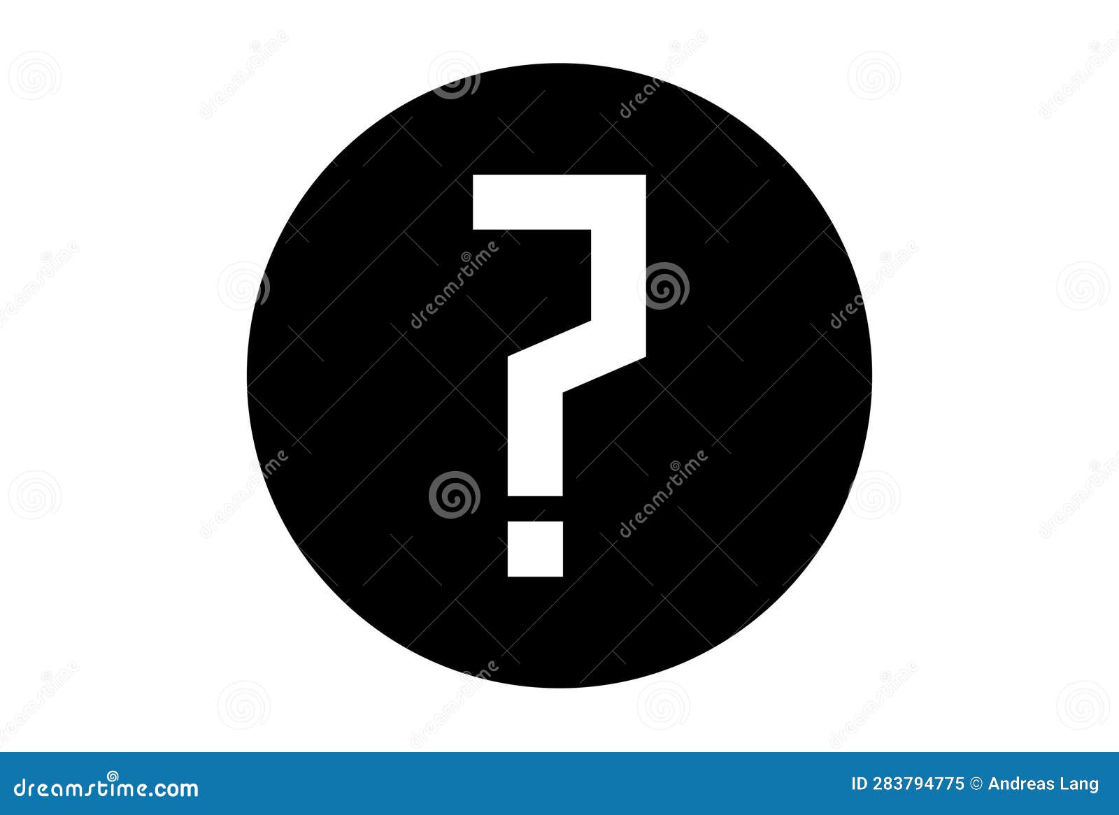 Question Mark Flat Icon Black Minimalistic Symbol Art App Web Sign ...