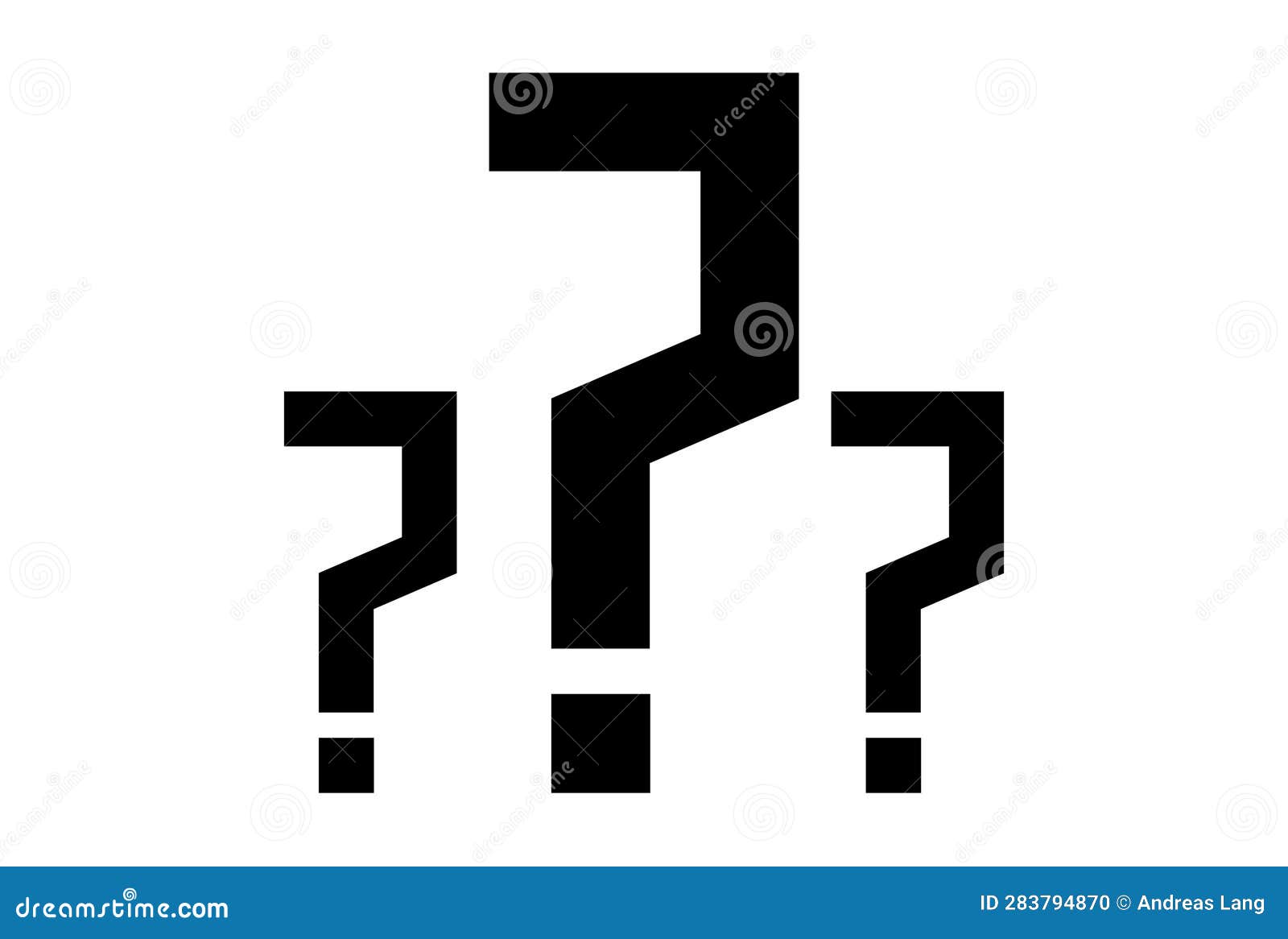 Question Mark Flat Icon Black Minimalistic Symbol Art App Web Sign ...