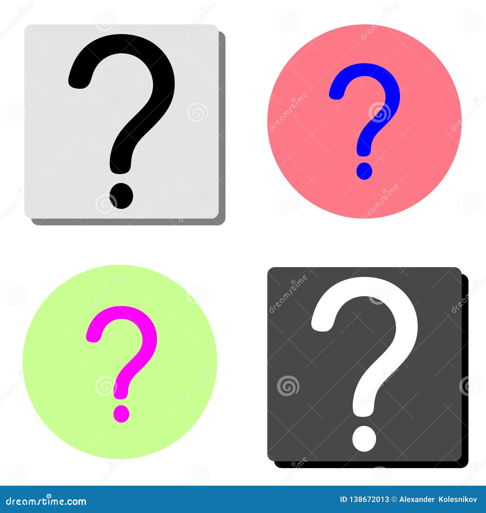 Question Mark. Flat Vector Icon Stock Vector - Illustration of concept ...
