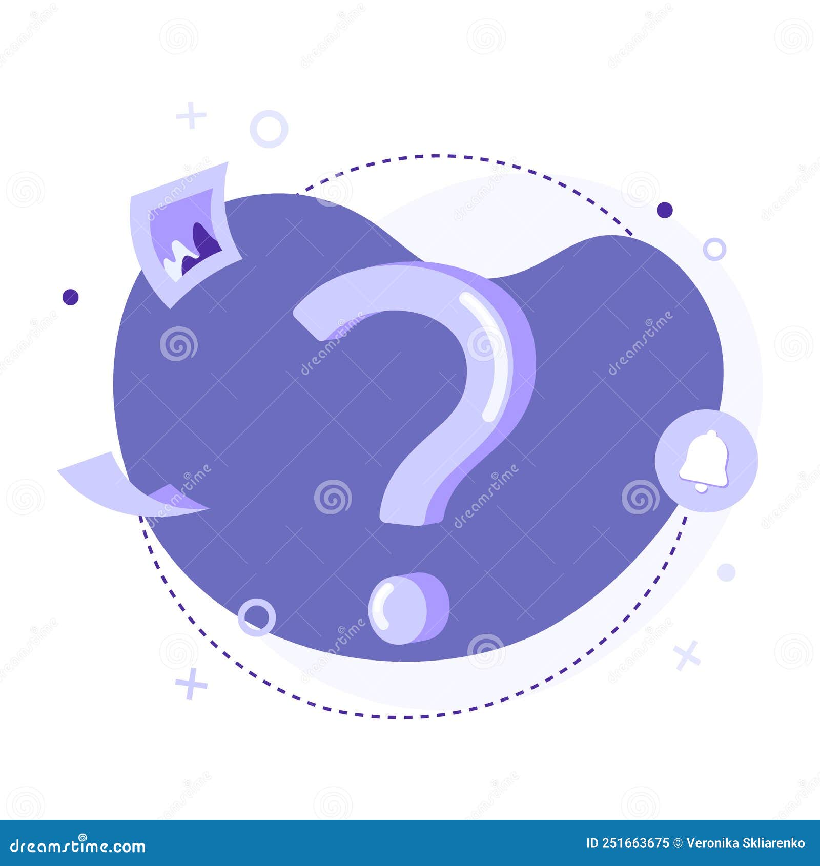 Question Mark Flat Vector Illustrations. Stock Vector - Illustration of ...