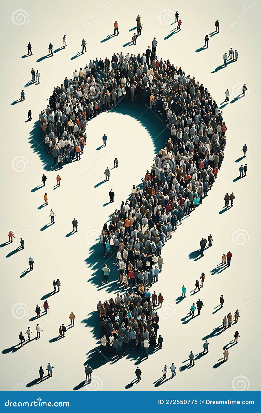 Question Mark Formed by Crowd of People. Stock Illustration ...