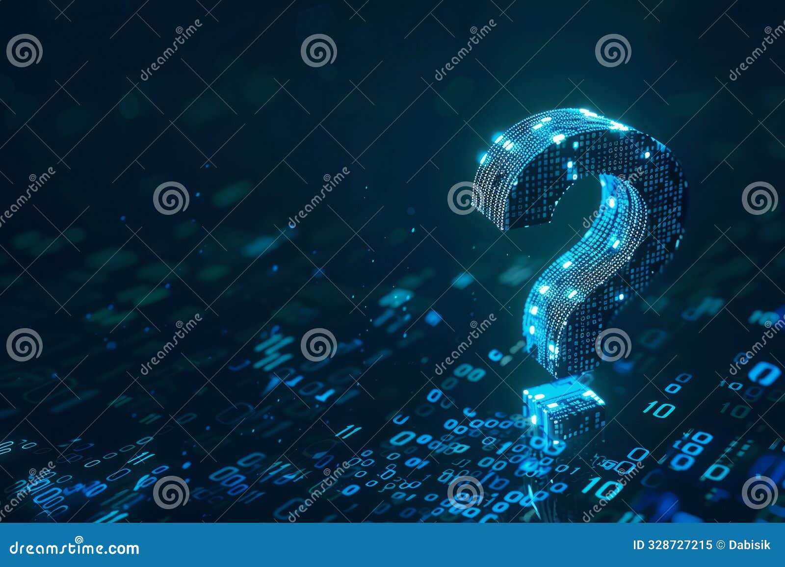 Question Mark Forming With Binary Code On Circuit Board Stock Image Image Of Interface
