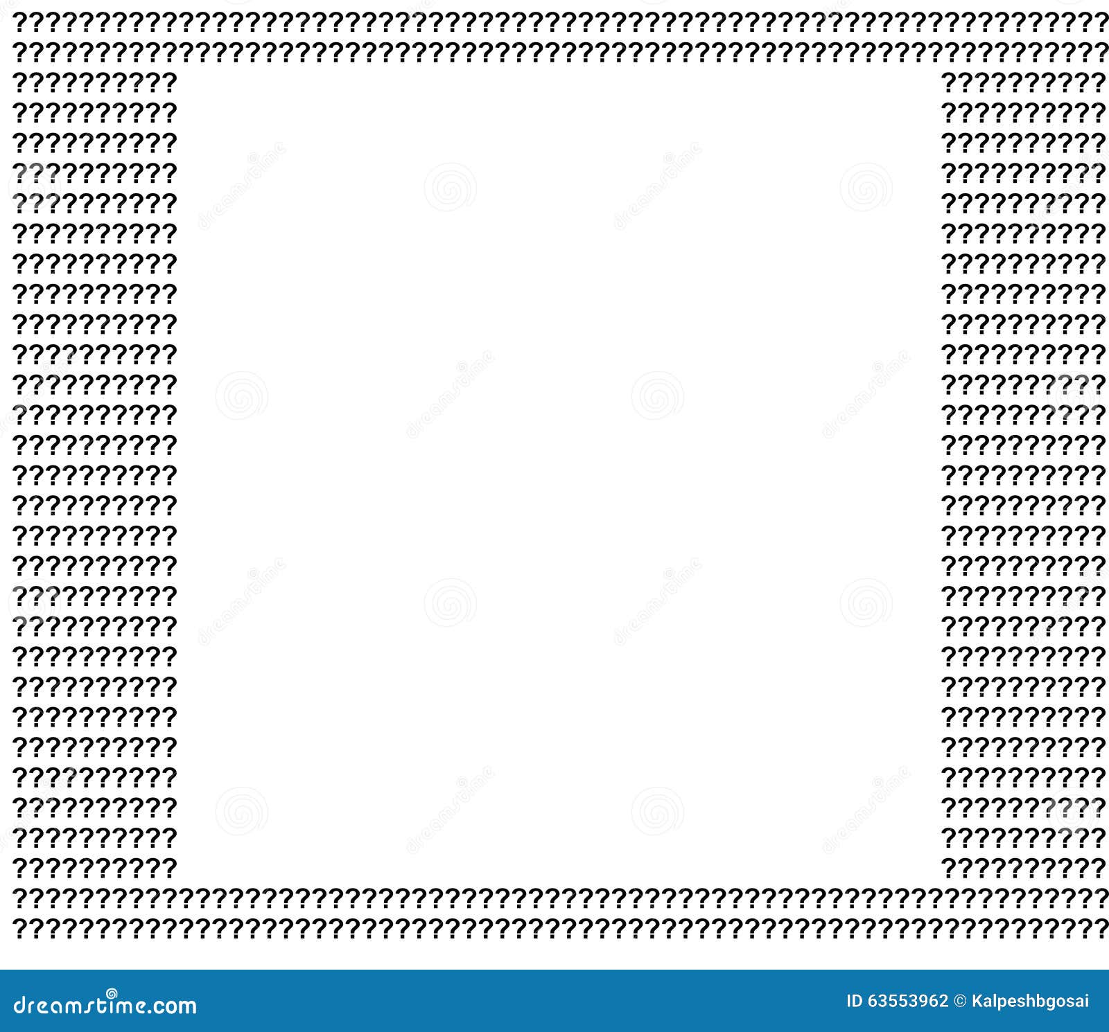Question mark frame stock illustration. Illustration of frame - 63553962