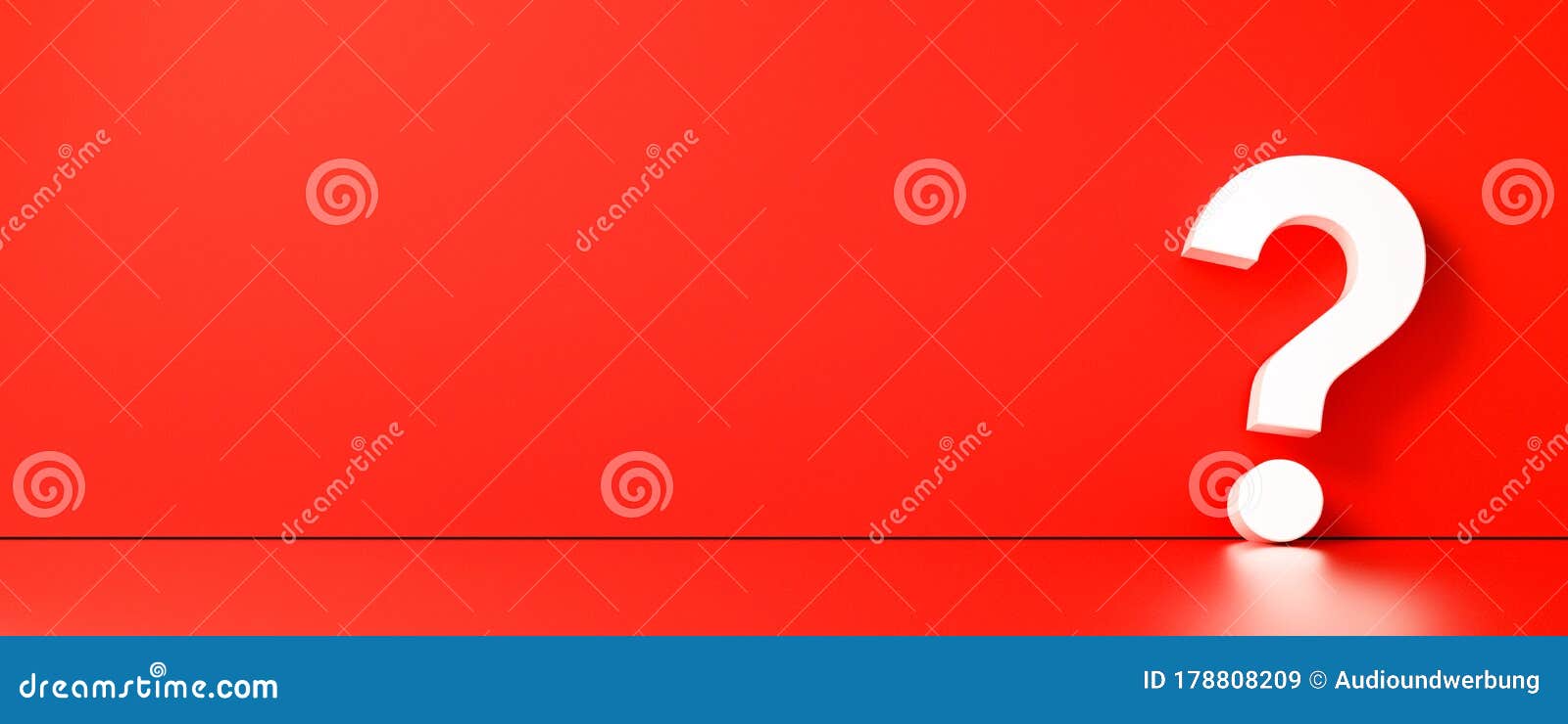 Question Mark in Front of a Red Color Wall Background. Business Support ...