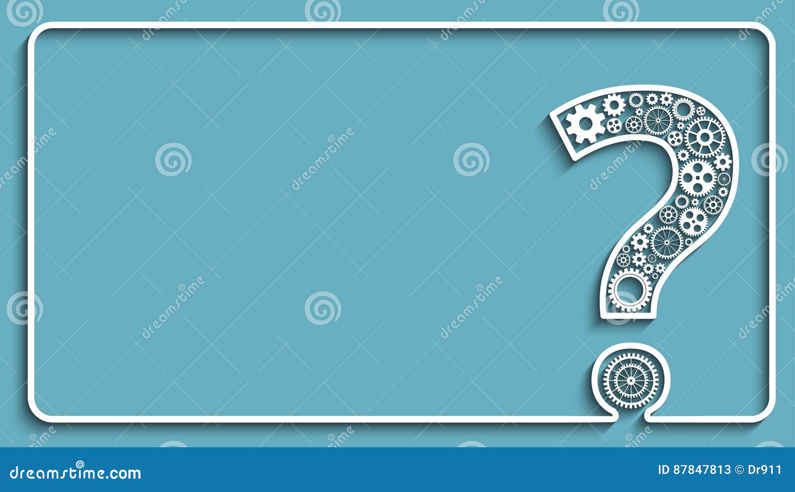 Question mark from gears stock vector. Illustration of connection ...