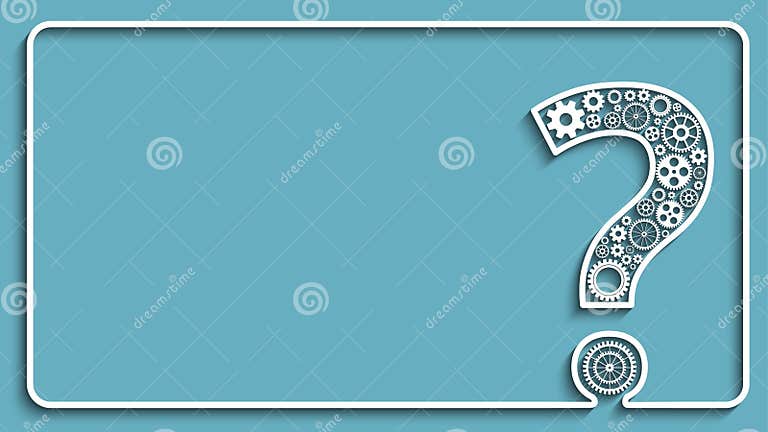 Question mark from gears stock vector. Illustration of connection ...