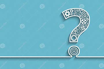 Question mark from gears stock vector. Illustration of industrial ...