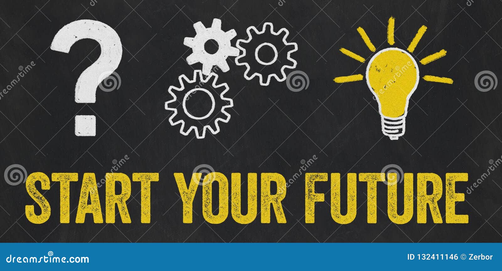Question Mark, Gears, Light Bulb Concept - Start Your Future Stock ...